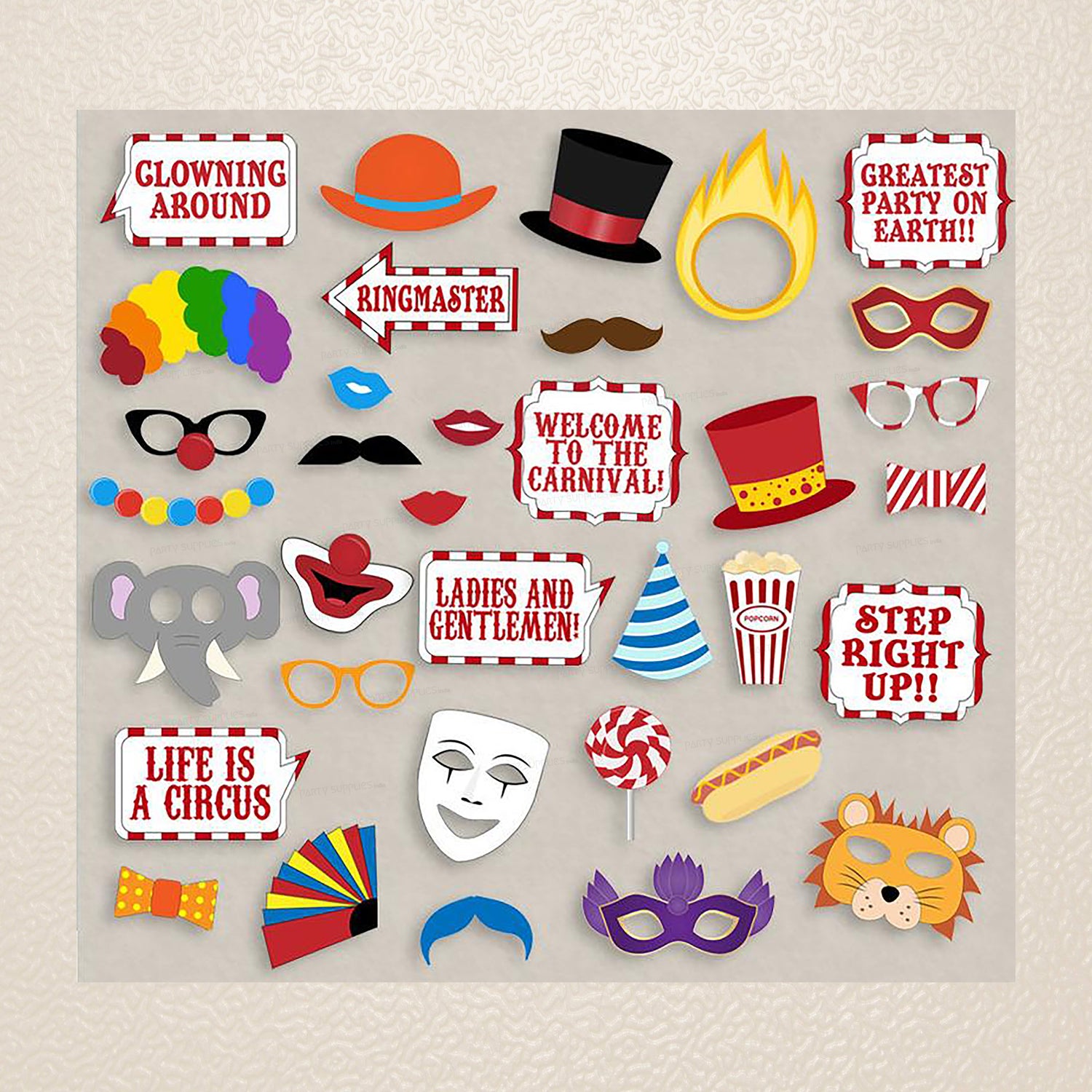 Circus Theme Props | Personalized Birthday Party Supplies for Kids ...