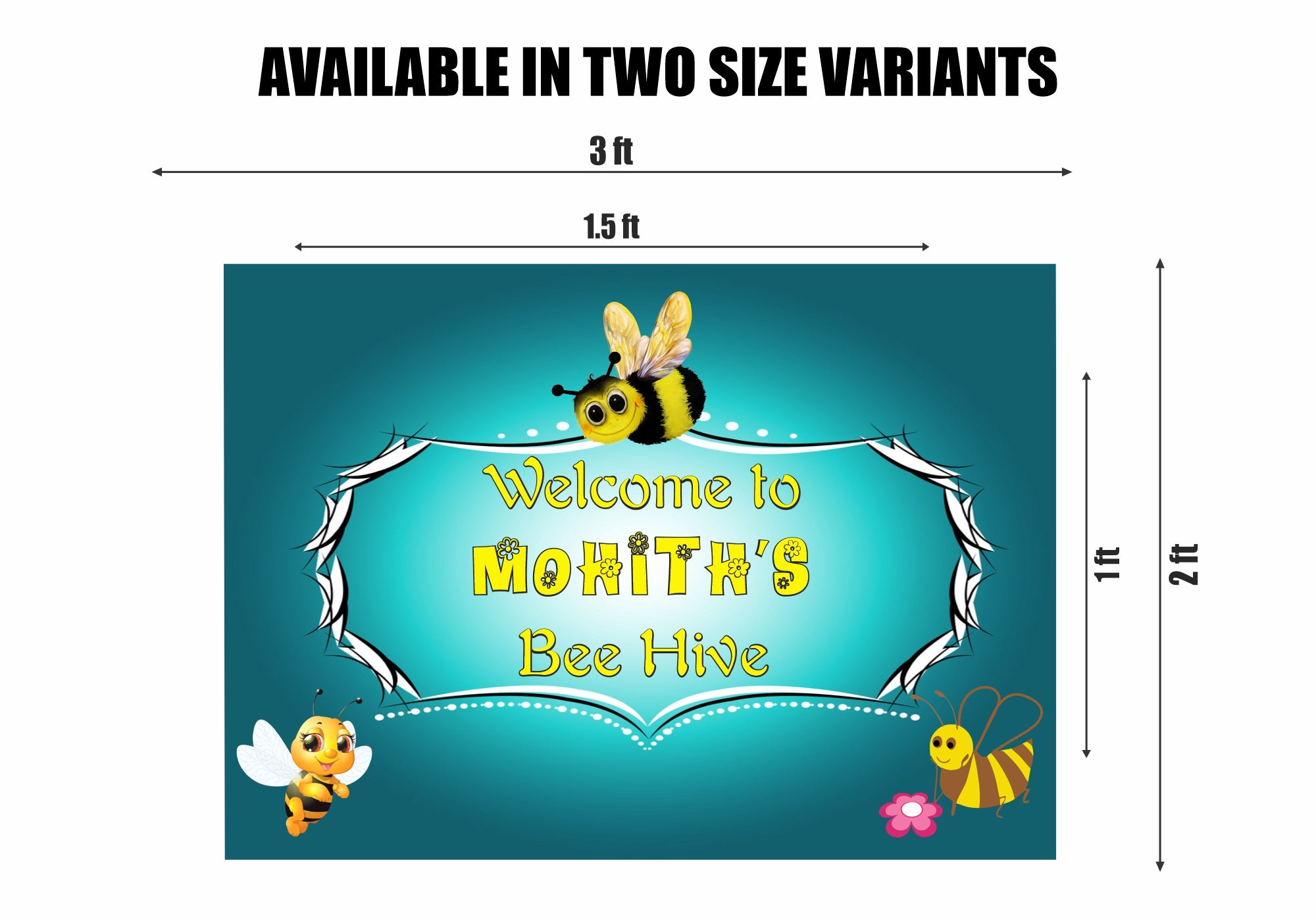 Bumble Bee Personalized Theme Welcome Board | Party supplies – Party ...