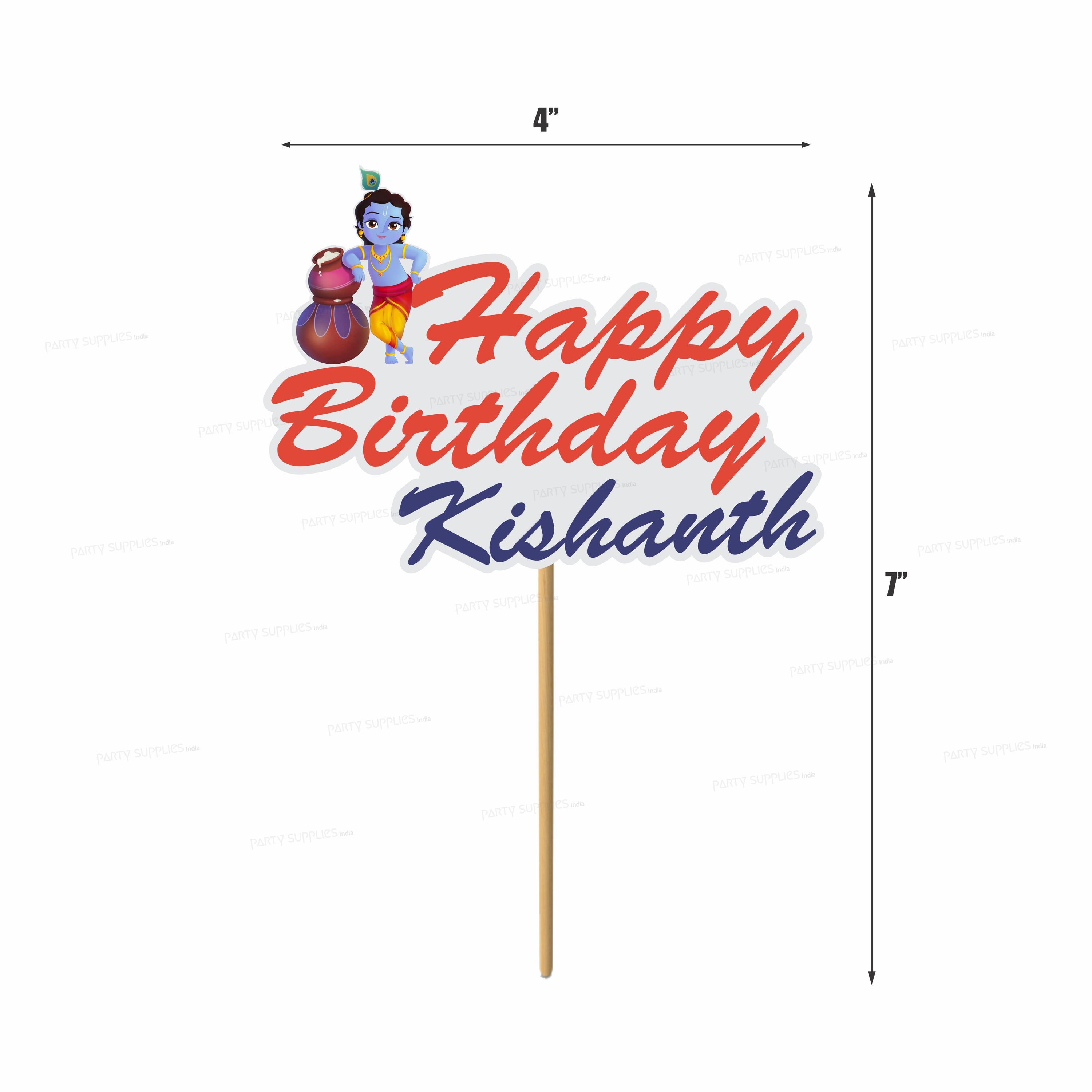 Little Krishna Theme Cake Topper | Birthday Party Celebrations – Party ...