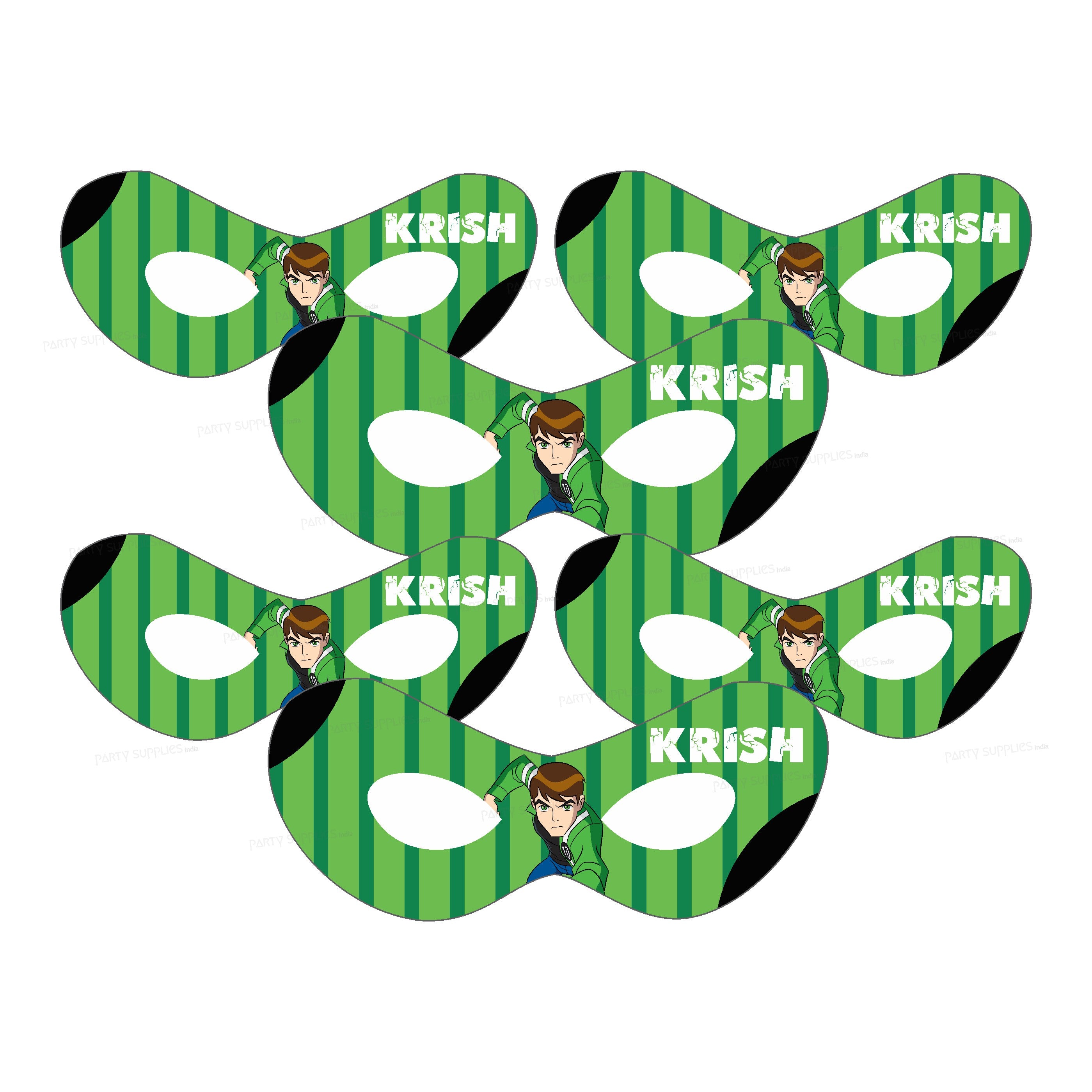 PSI Ben 10 Theme Personalized Eye Mask | Birthday Party Supplies ...