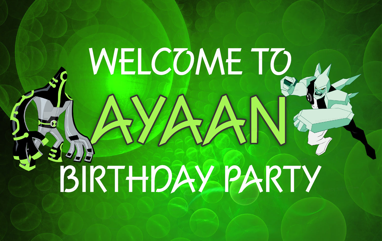 PSI Ben 10 Theme Welcome Board | Birthday Party Supplies India Online