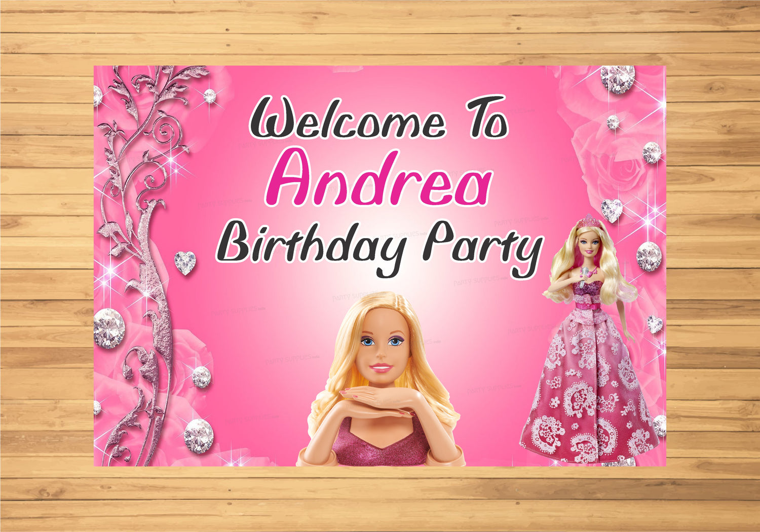 Barbie Theme Customized Welcome Board | Kids birthday party – Party ...