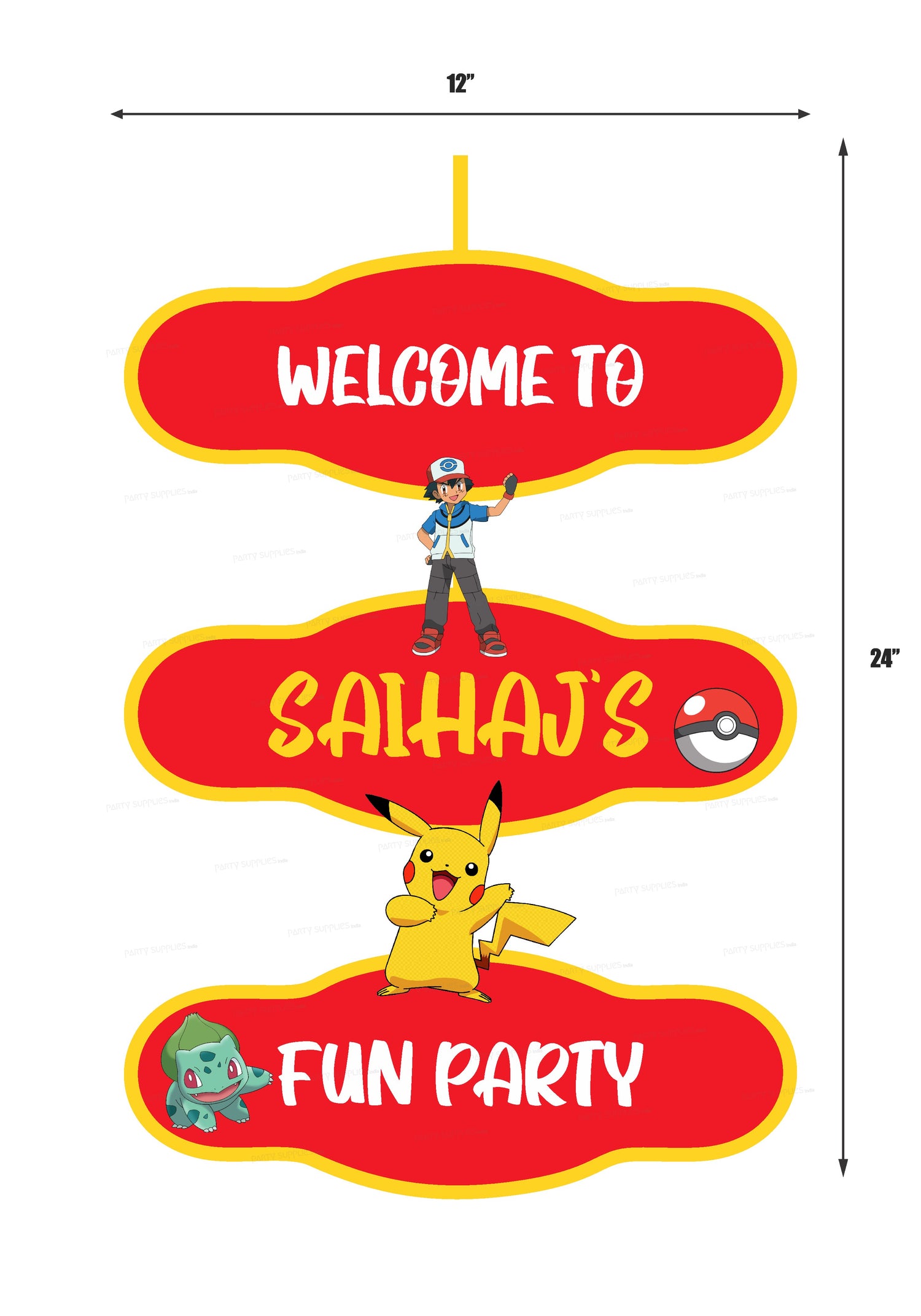 Pokemon Theme Door Poster | Kids birthday party – Party Supplies India