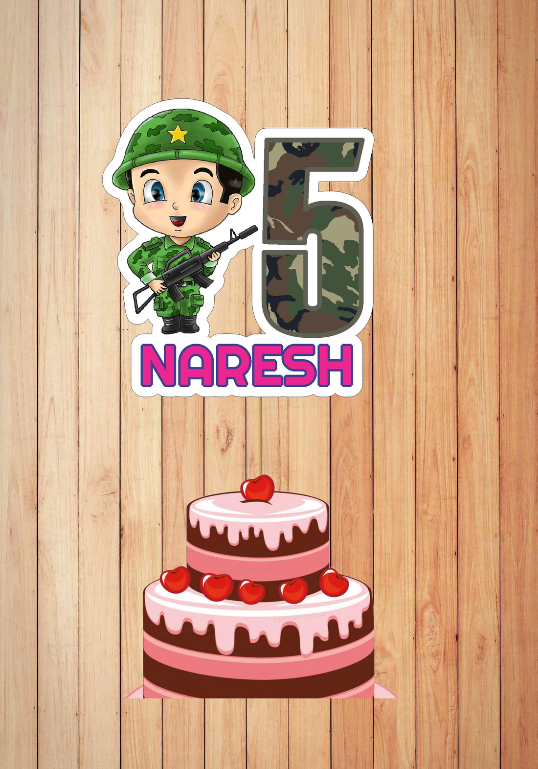 Military Theme Cake Topper | Party supplies online – Party Supplies India