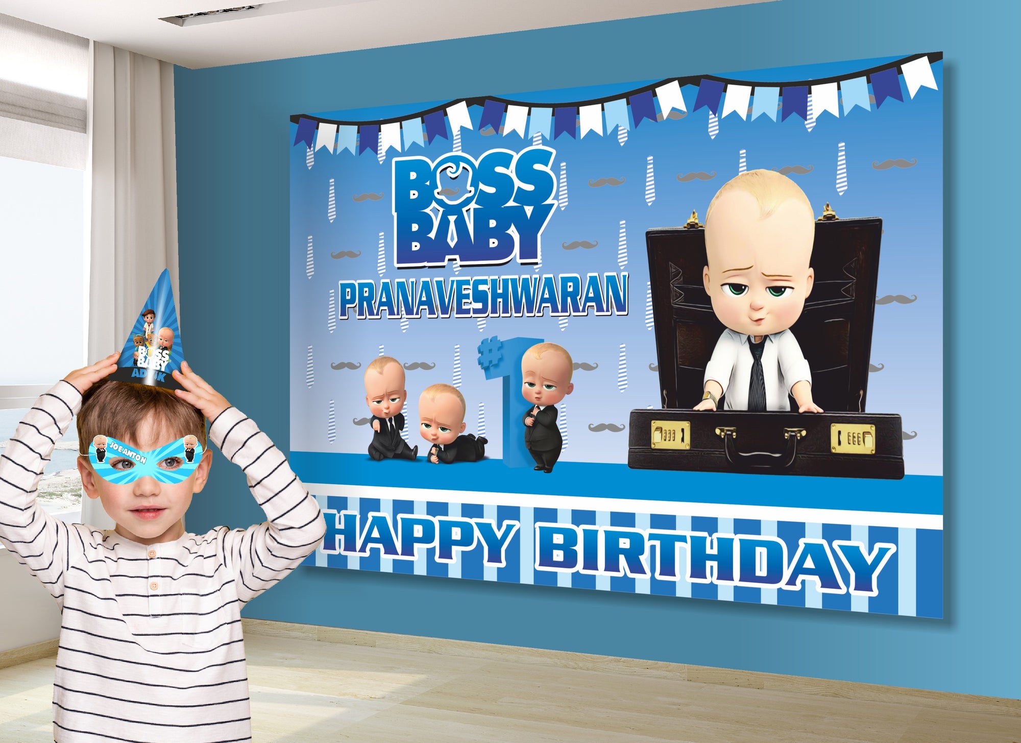 Boss Baby Theme Backdrop | Personalized Birthday Party Supplies – Party ...
