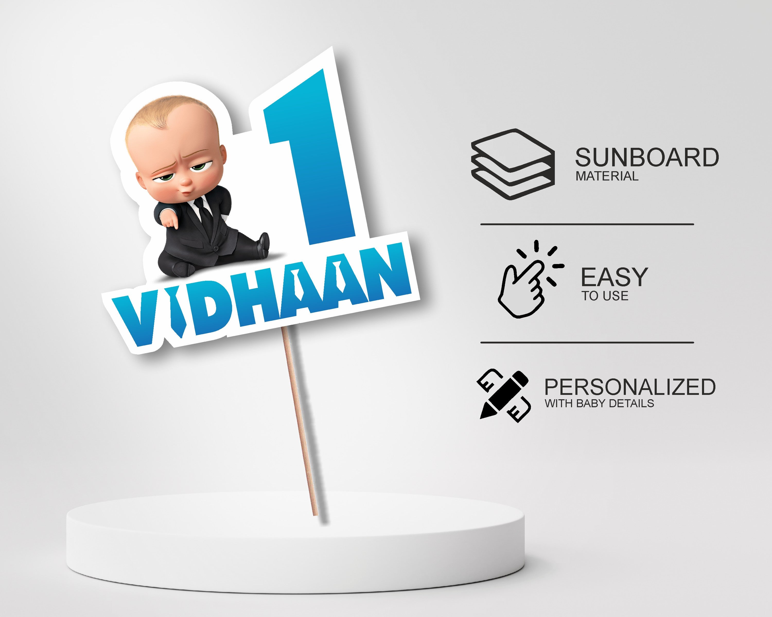 Boss Baby Theme Cake Topper | Party Supplies India Online