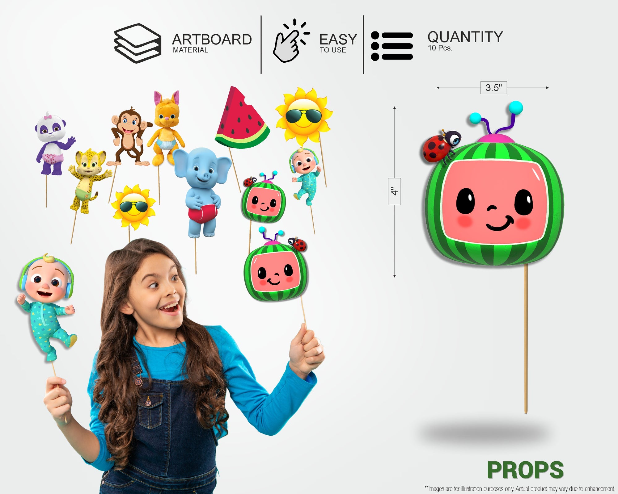Coco Melon Personalized Boy Theme Combo Kits for Birthdays | Theme Kit ...