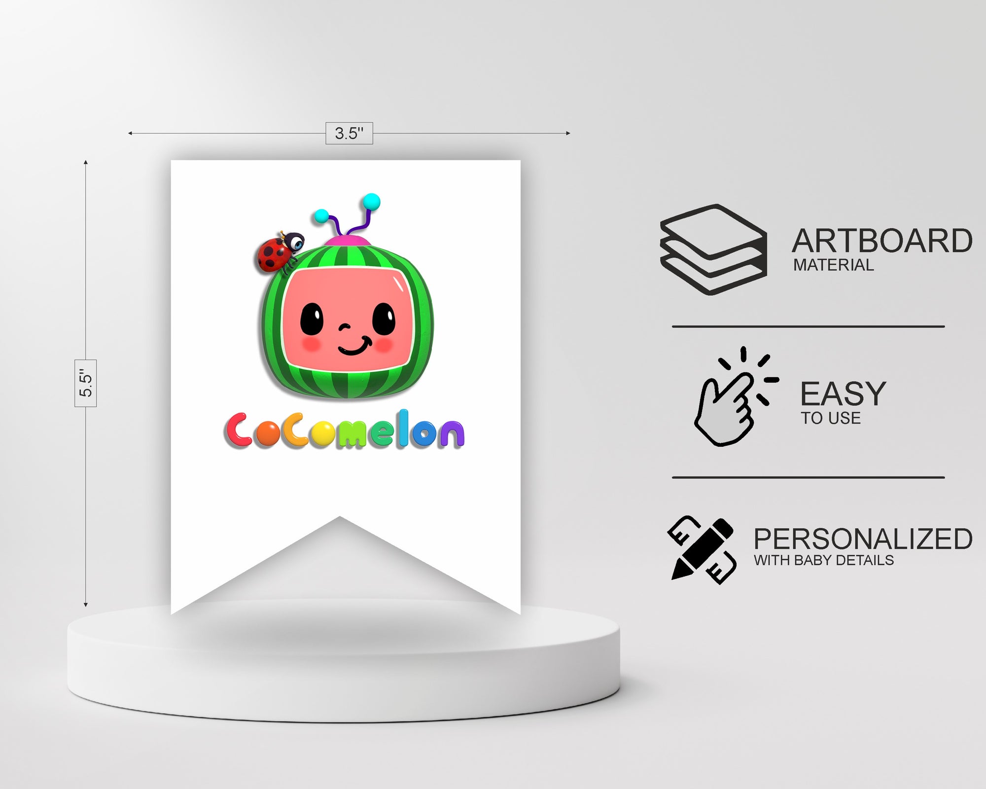 Coco Melon Theme Girl Personalized Hanging | Birthday Decoration Items ...