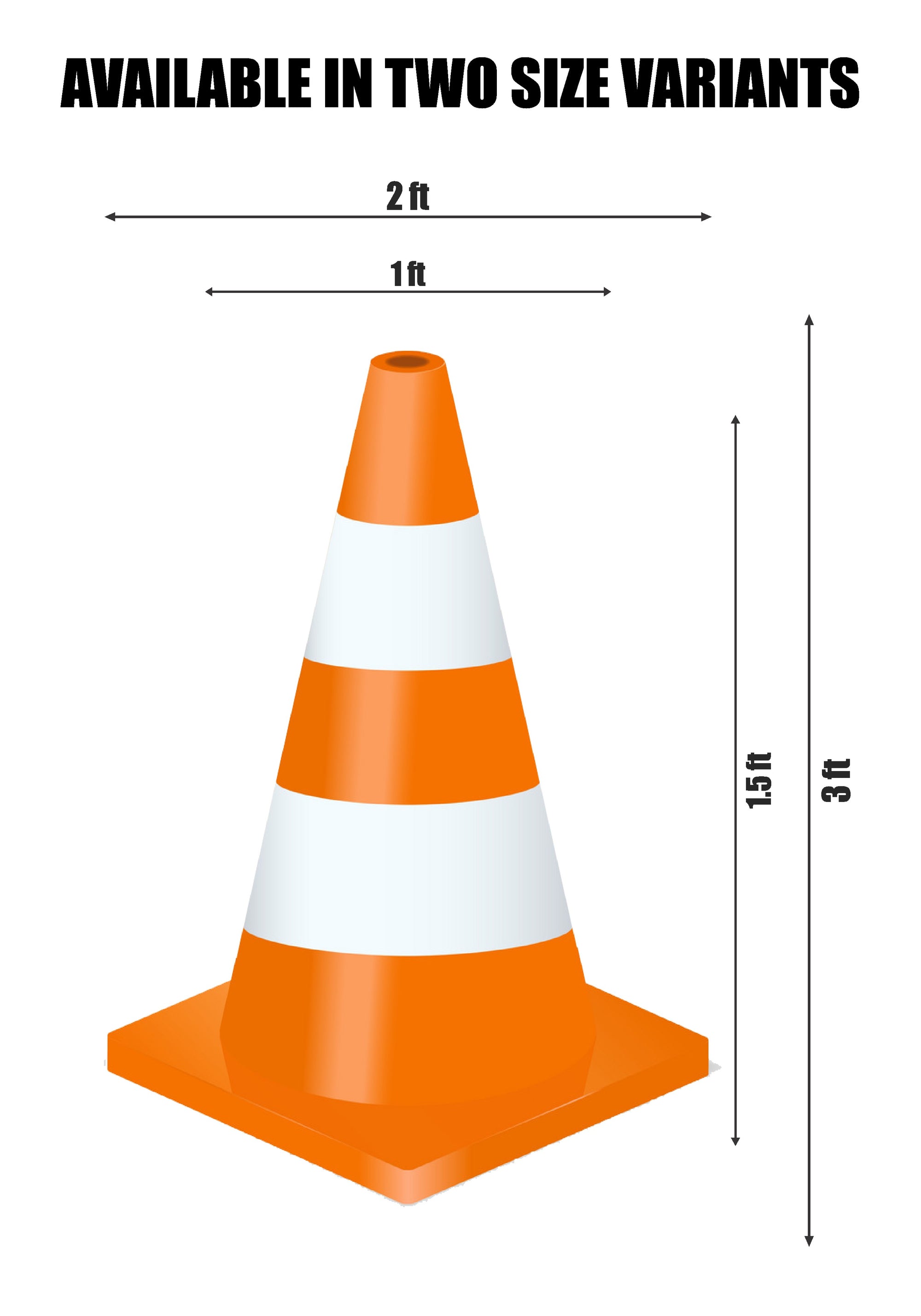 Construction Theme Traffic Cones Cutout | Party Supplies India Online