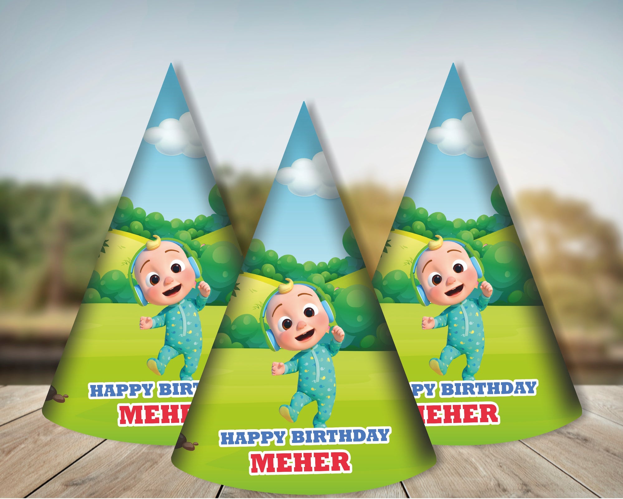 Coco Melon Theme Boy Customized Hat | Birthday Party Celebration Items ...