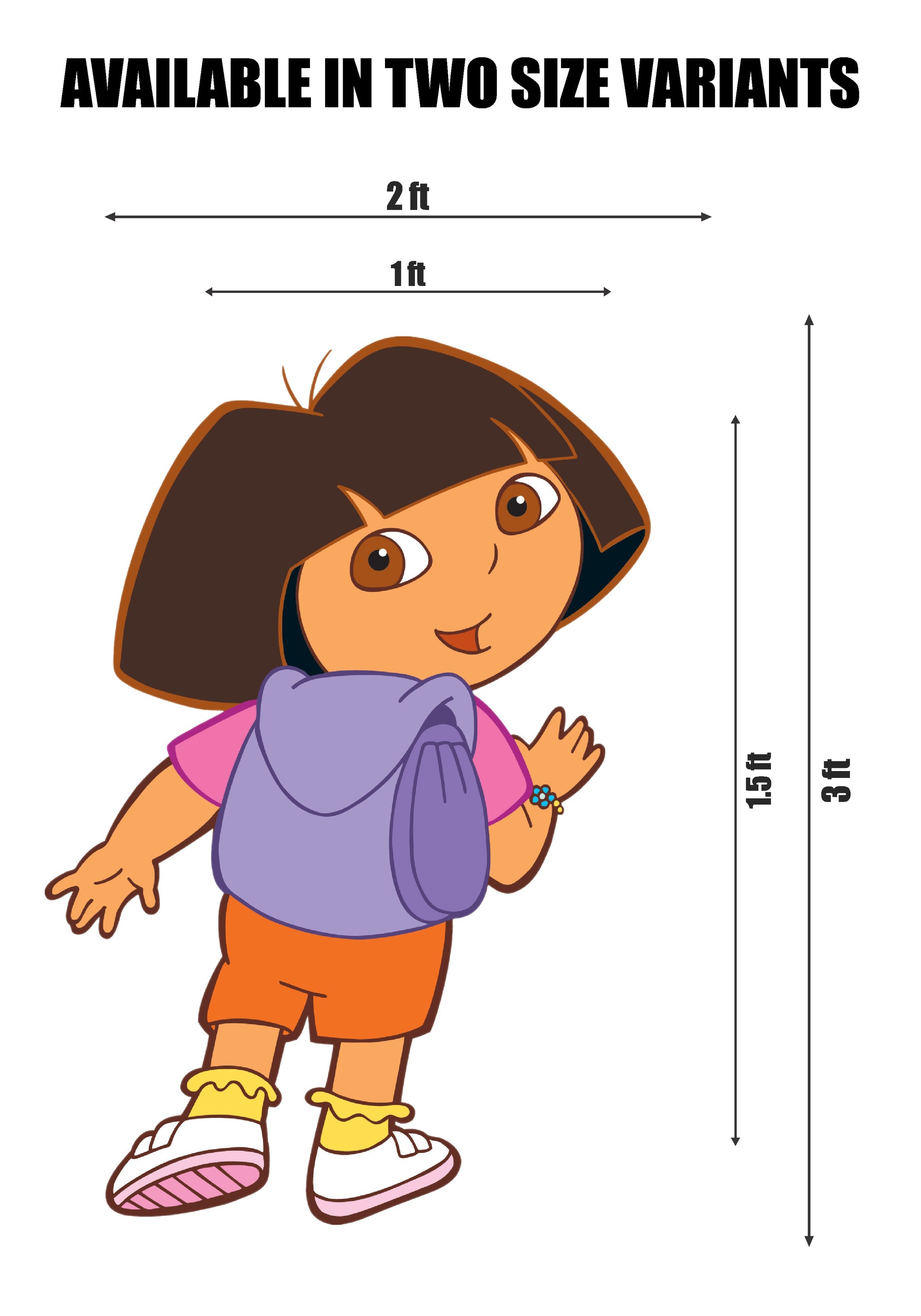 Dora the Explorer Theme Dora Turning Back Look Cutout | Party Supplies ...