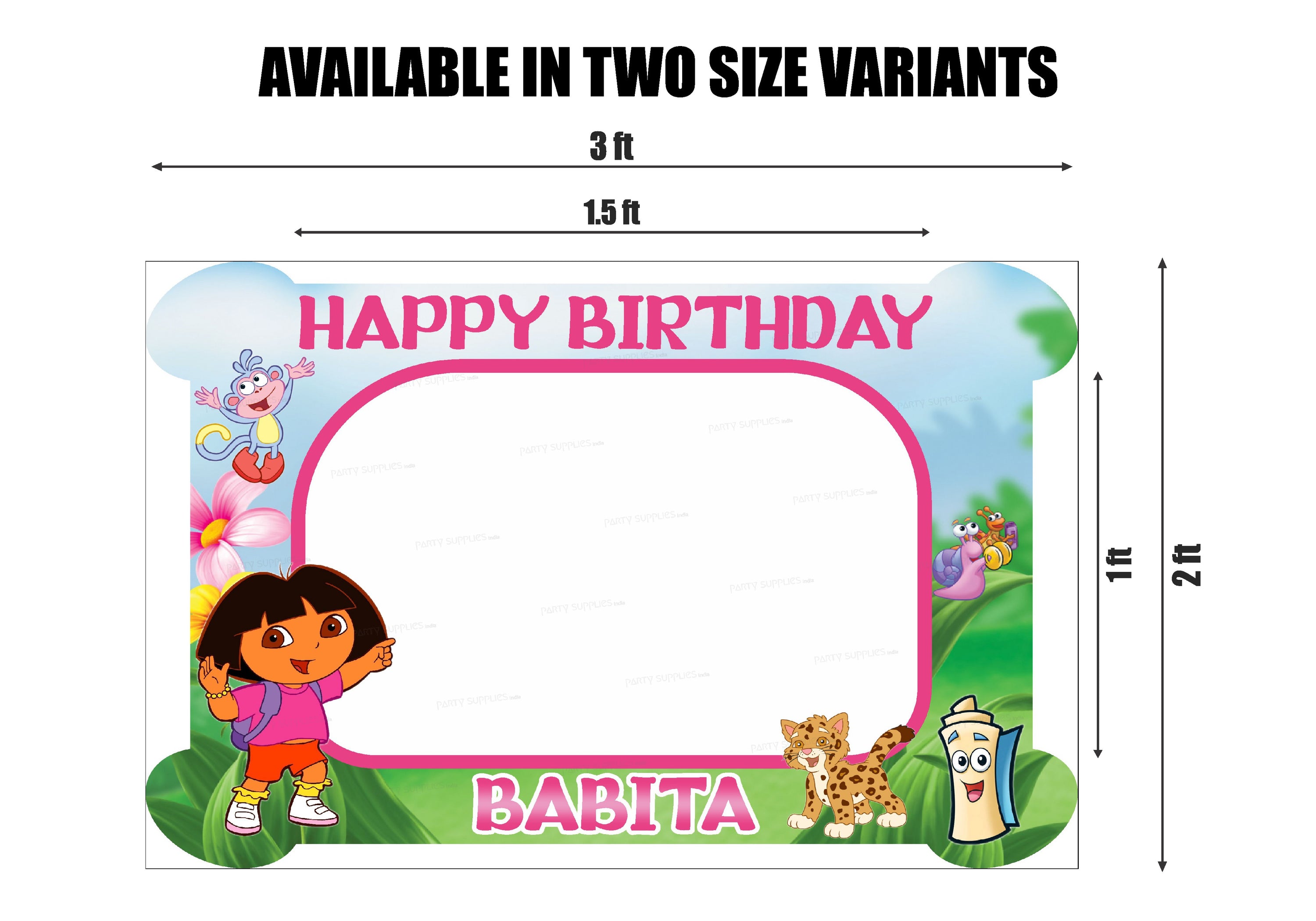 Dora Theme Customized PhotoBooth | Party Supplies India Online