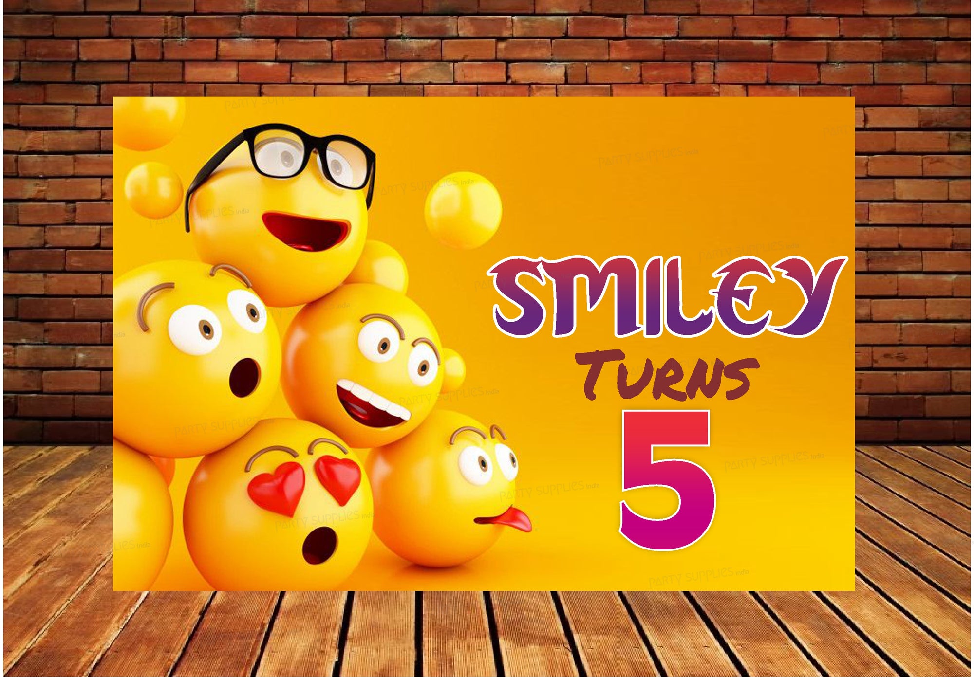 Emoji Theme Backdrop | Customized party supplies Online – Party ...