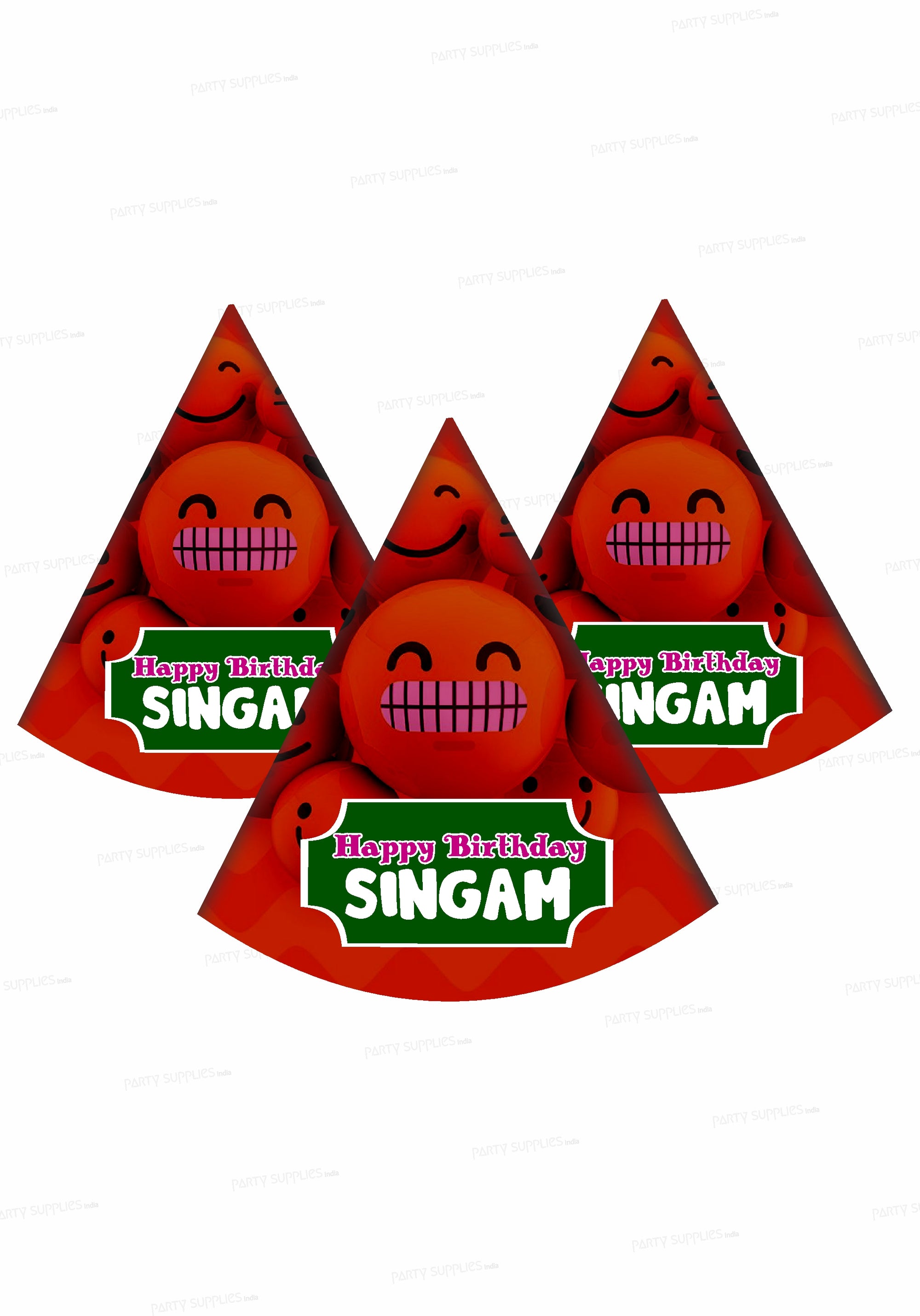 PSI Emoji Theme Customized Hat | Kids birthday party – Party Supplies India