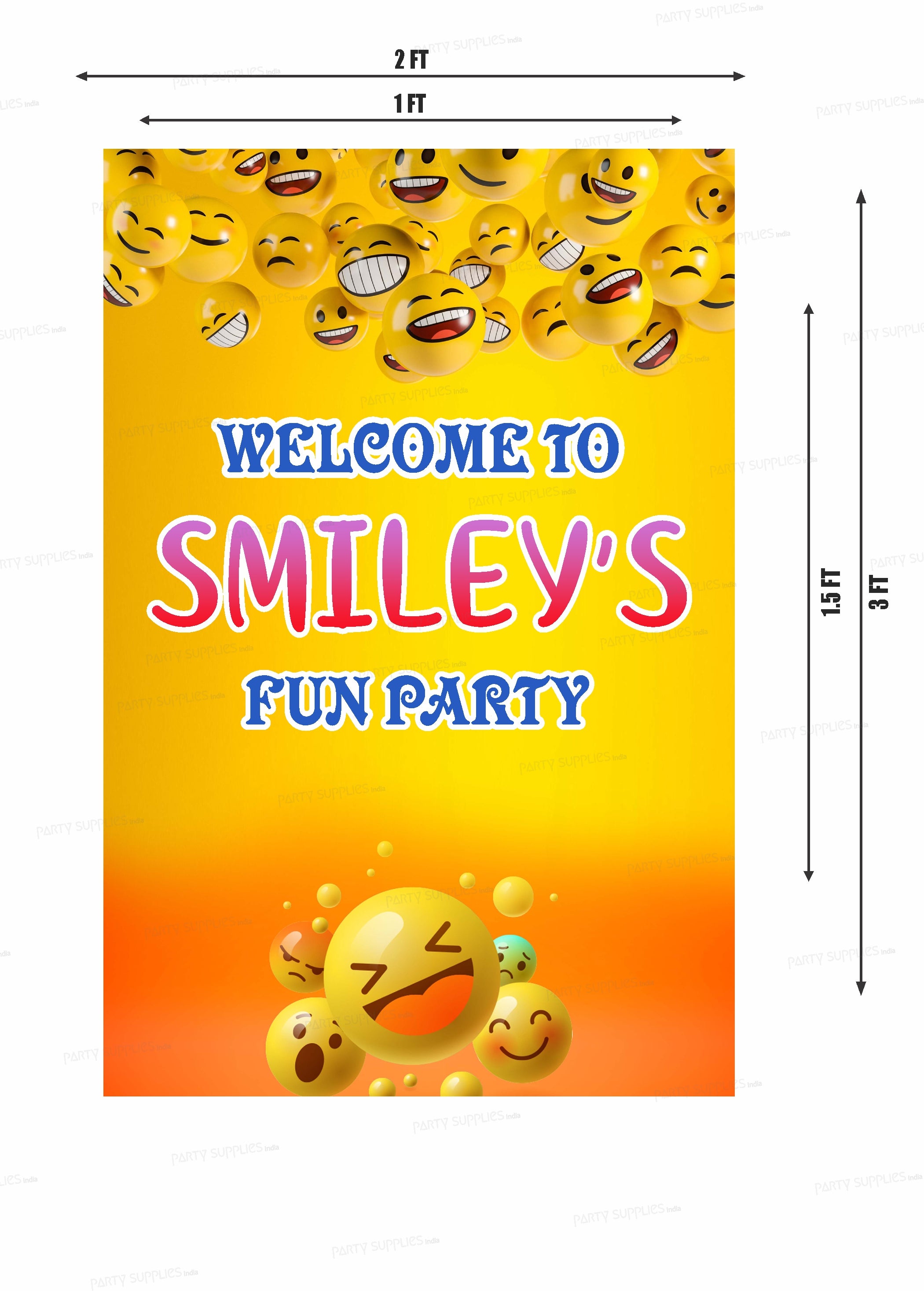 Emoji Theme Welcome Board | Customized party supplies Online – Party ...