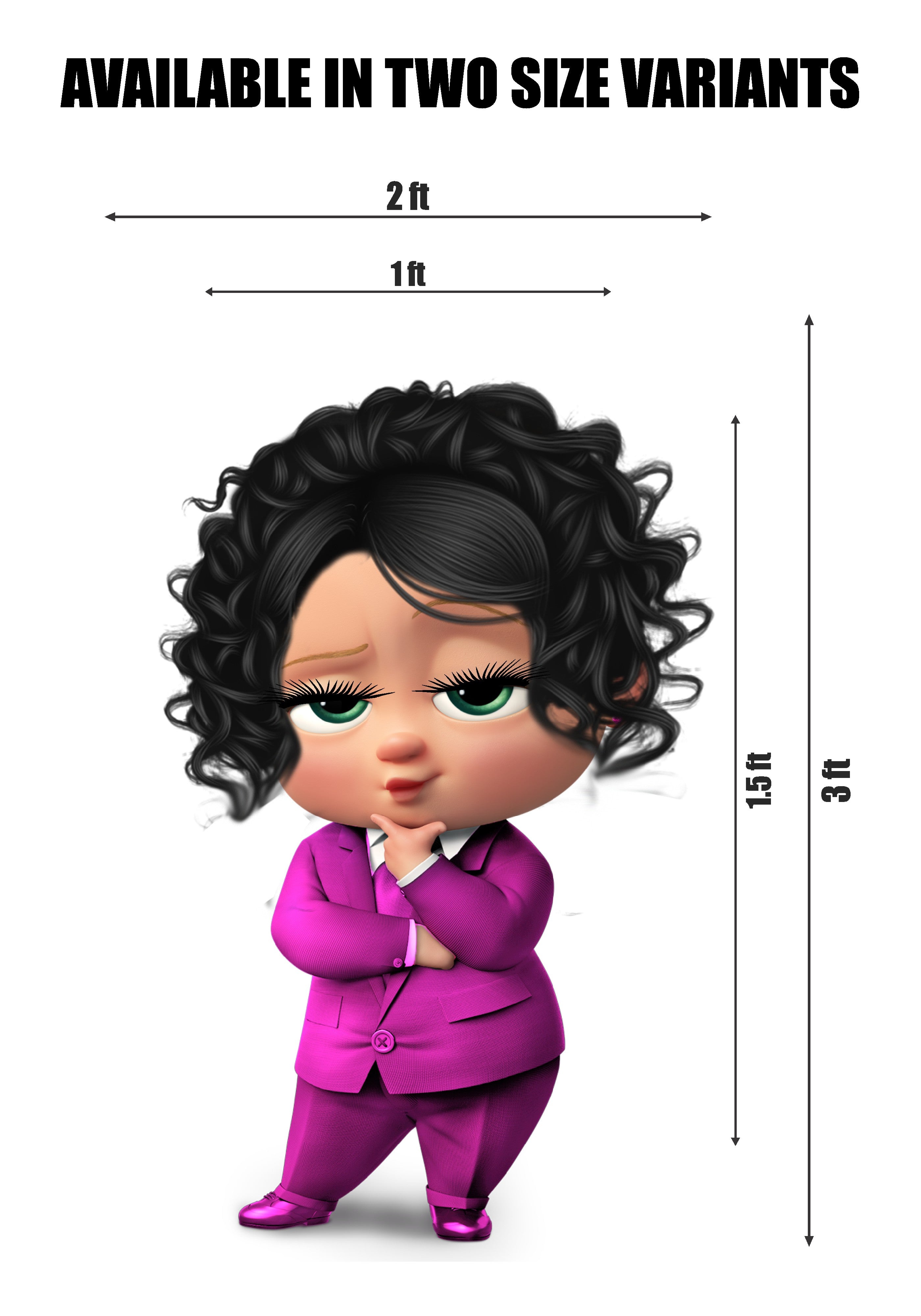 Lady Boss Baby Cute Standing Pose Cutout | Birthday Party Supplies ...