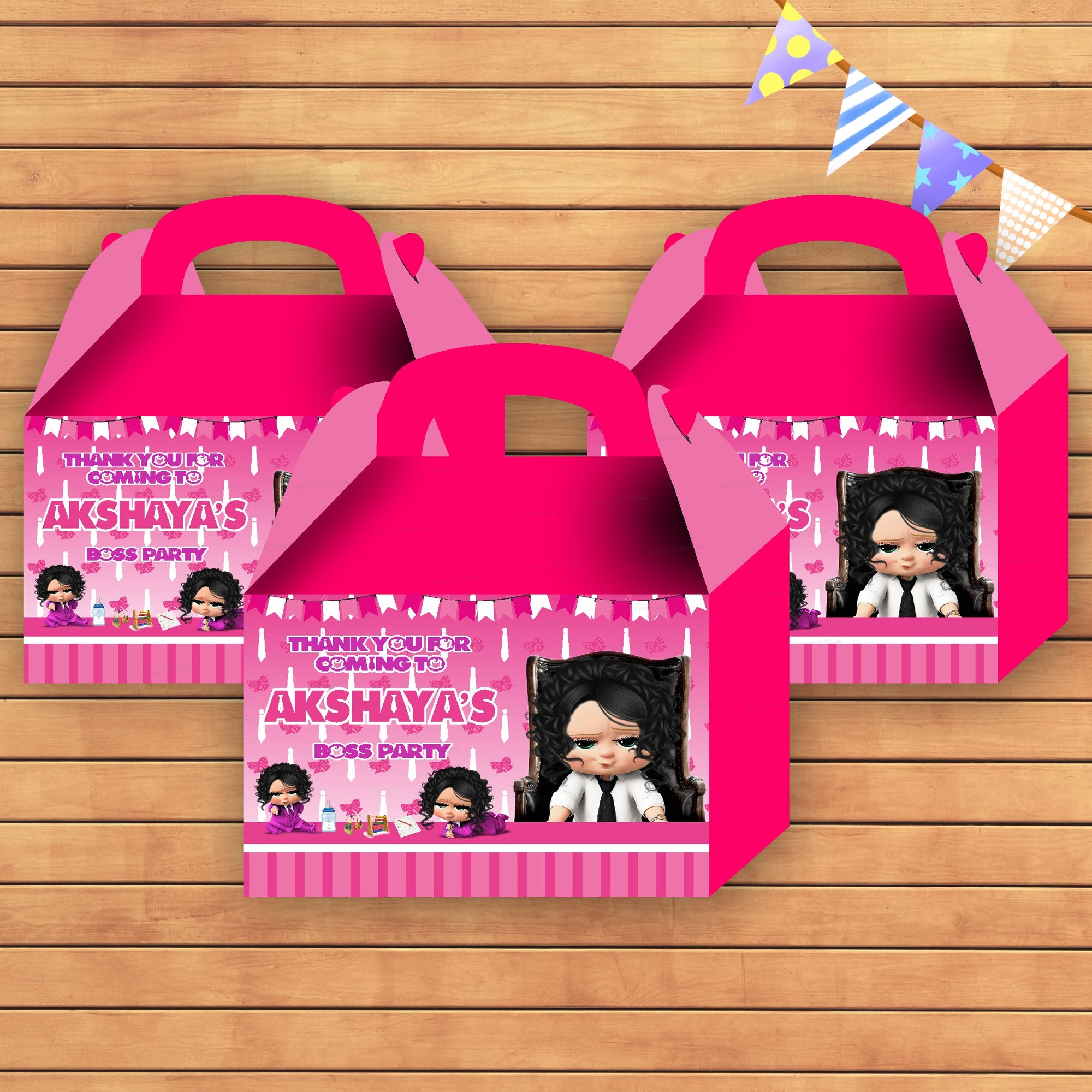 PSI Girl Boss Baby theme Goodie Return Gift Boxes | Party Supplies ...
