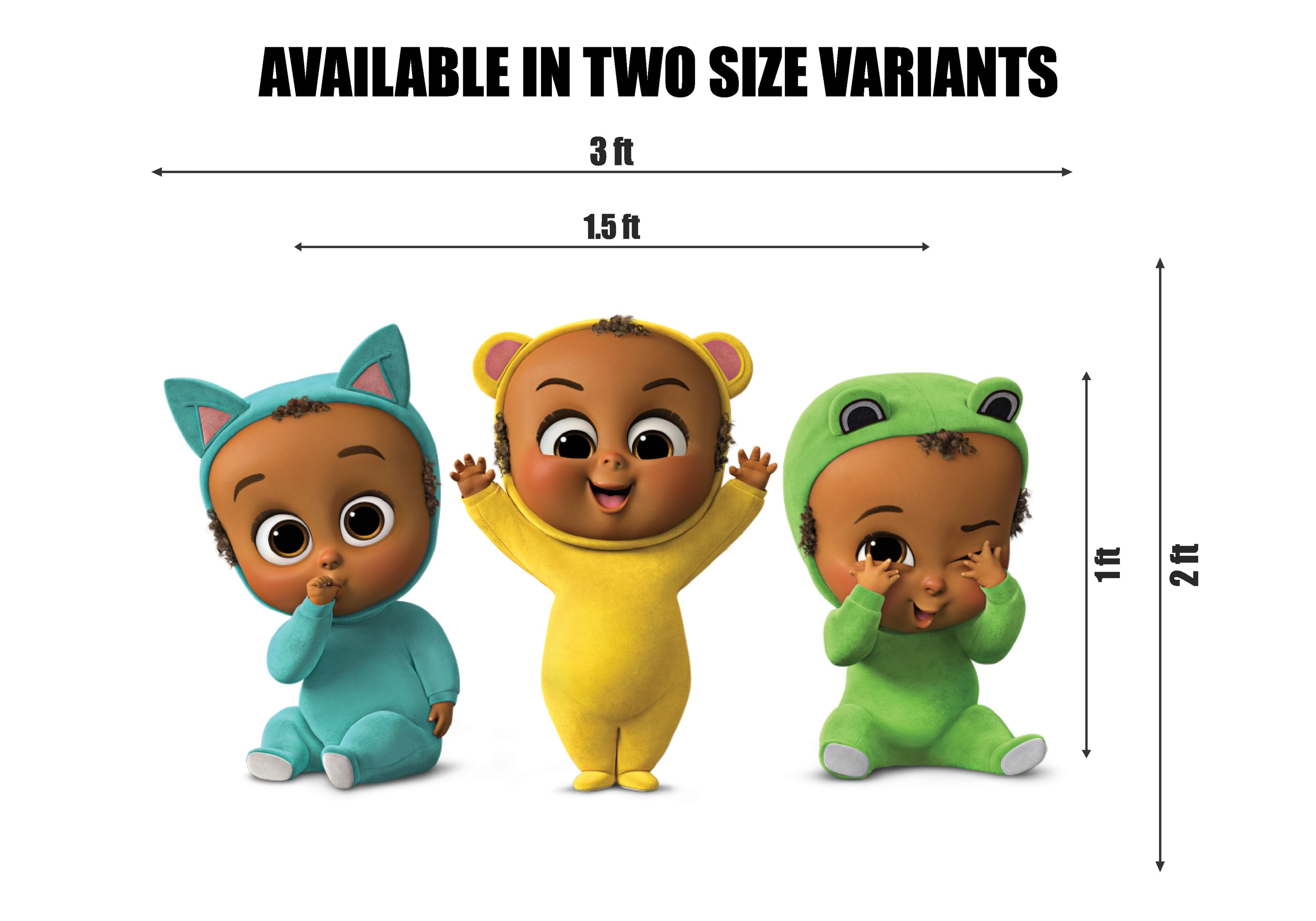 Lady Boss Baby Theme Triple Cuties Cutout | Birthday Party Supplies ...