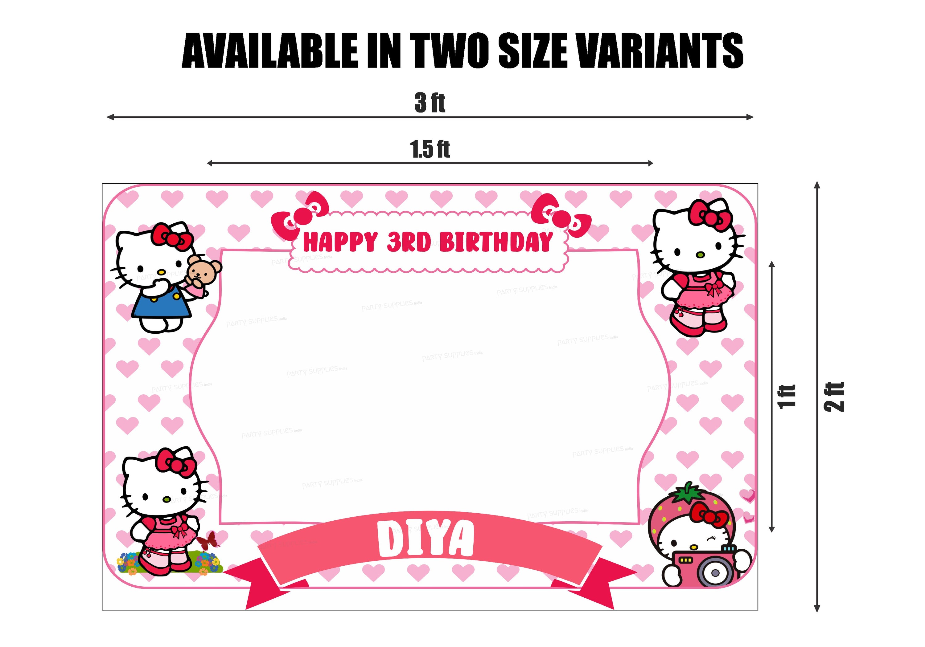Hello Kitty Theme Personalized Photobooth | Party Supplies Online ...