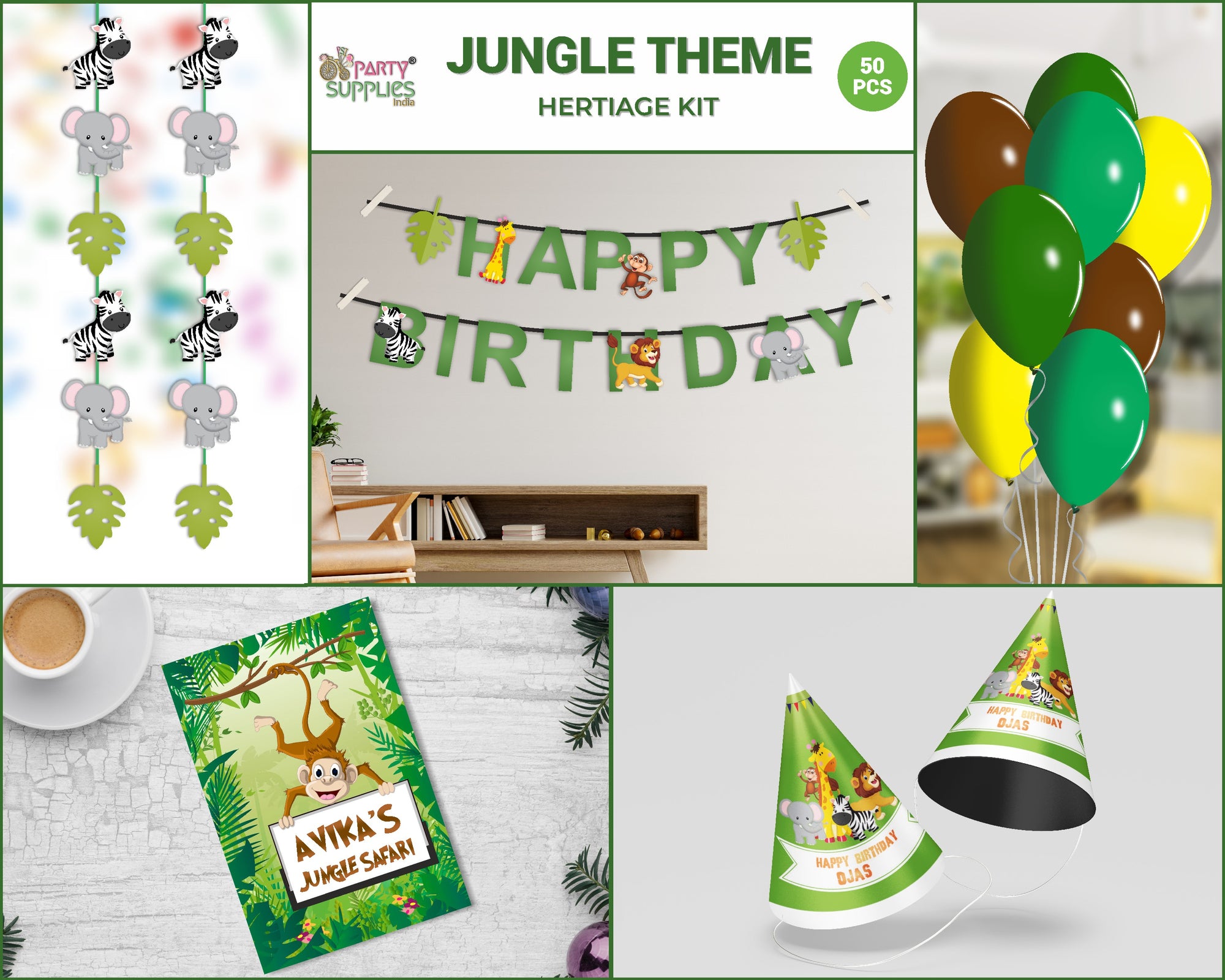Jungle Theme Heritage Kit | Online Party Supplies for Kids – Party ...