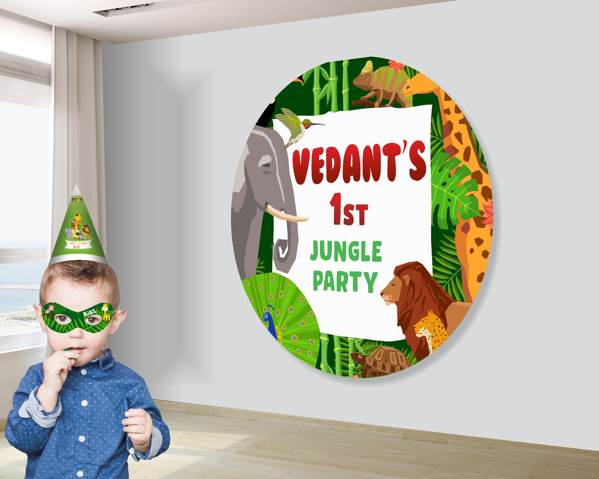 Jungle Theme Backdrop | Personalized Birthday Party Decorations Online ...