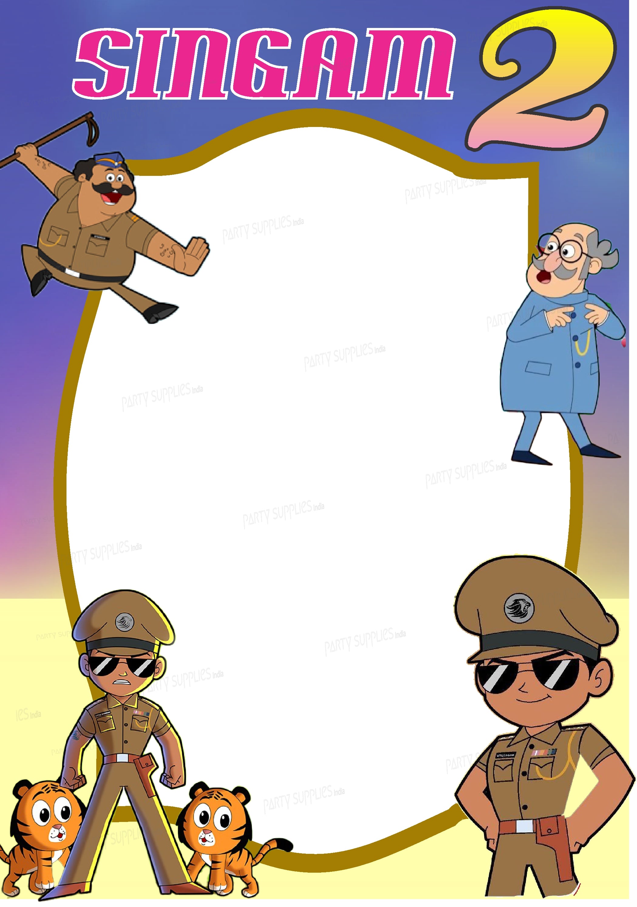 Little Singham Theme Customized PhotoBooth | Kids birthday party ...