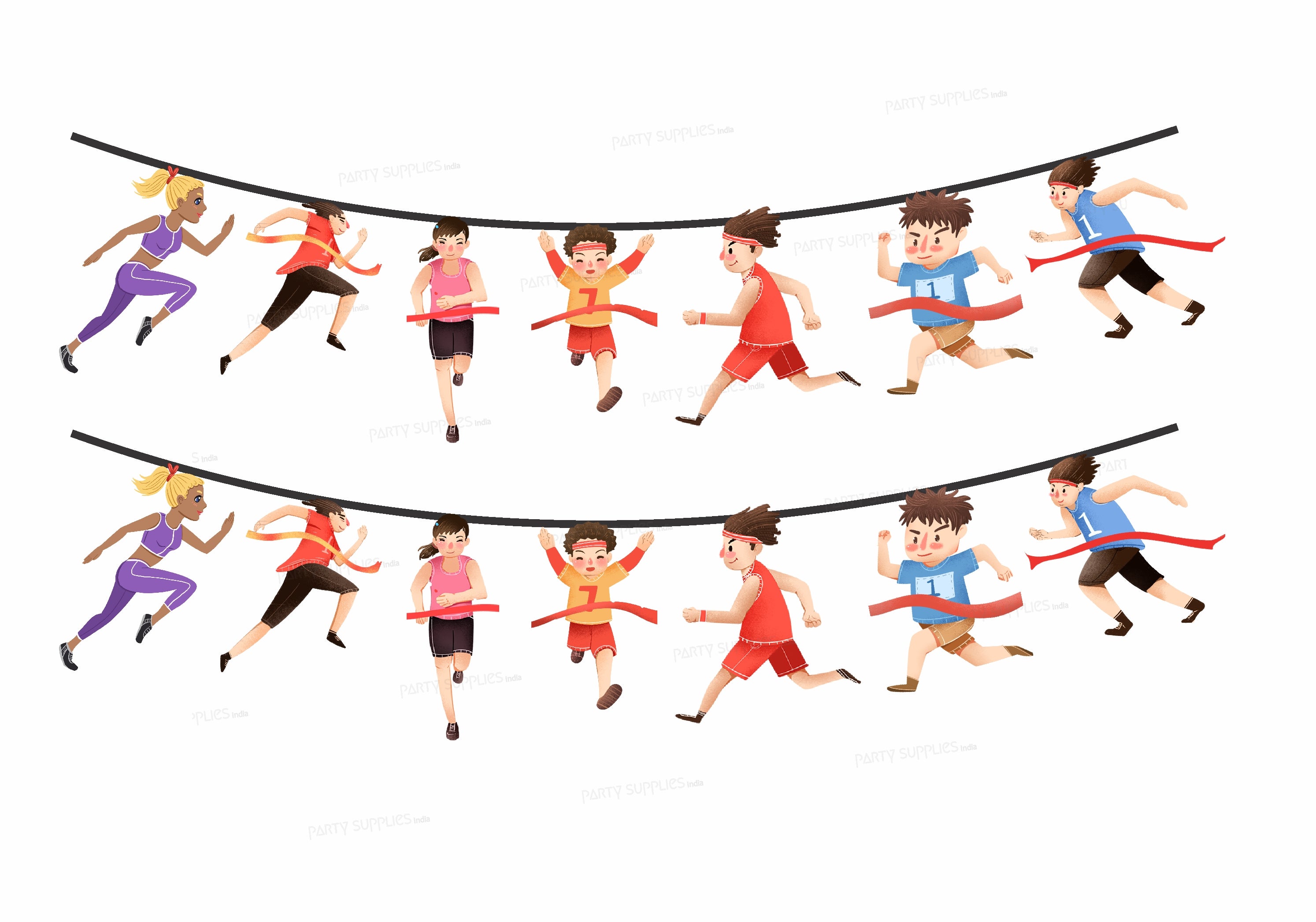 Marathon Theme Hanging | Birthday party celebration online – Party ...