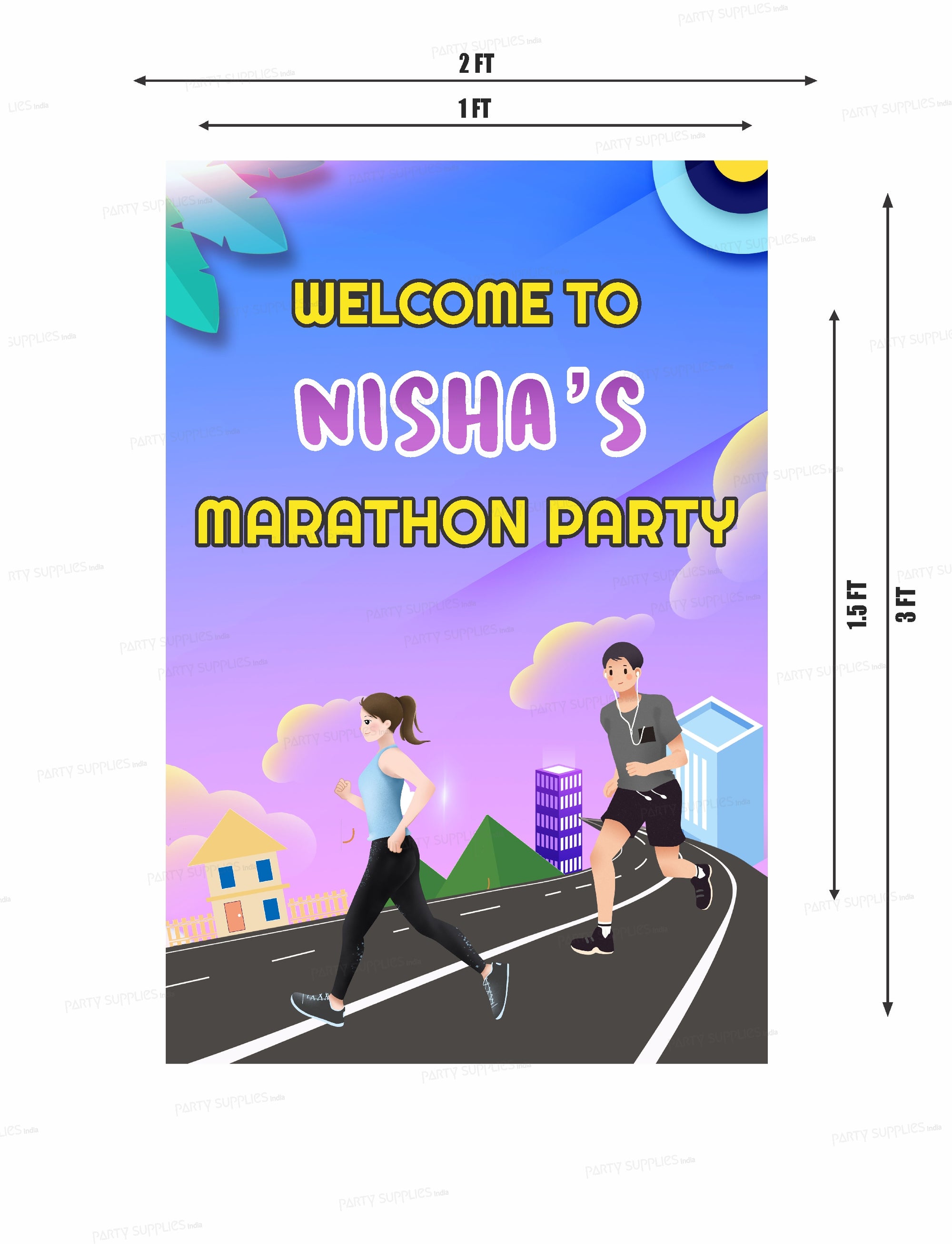 Marathon Theme Welcome Board | Party supplies online – Party Supplies India