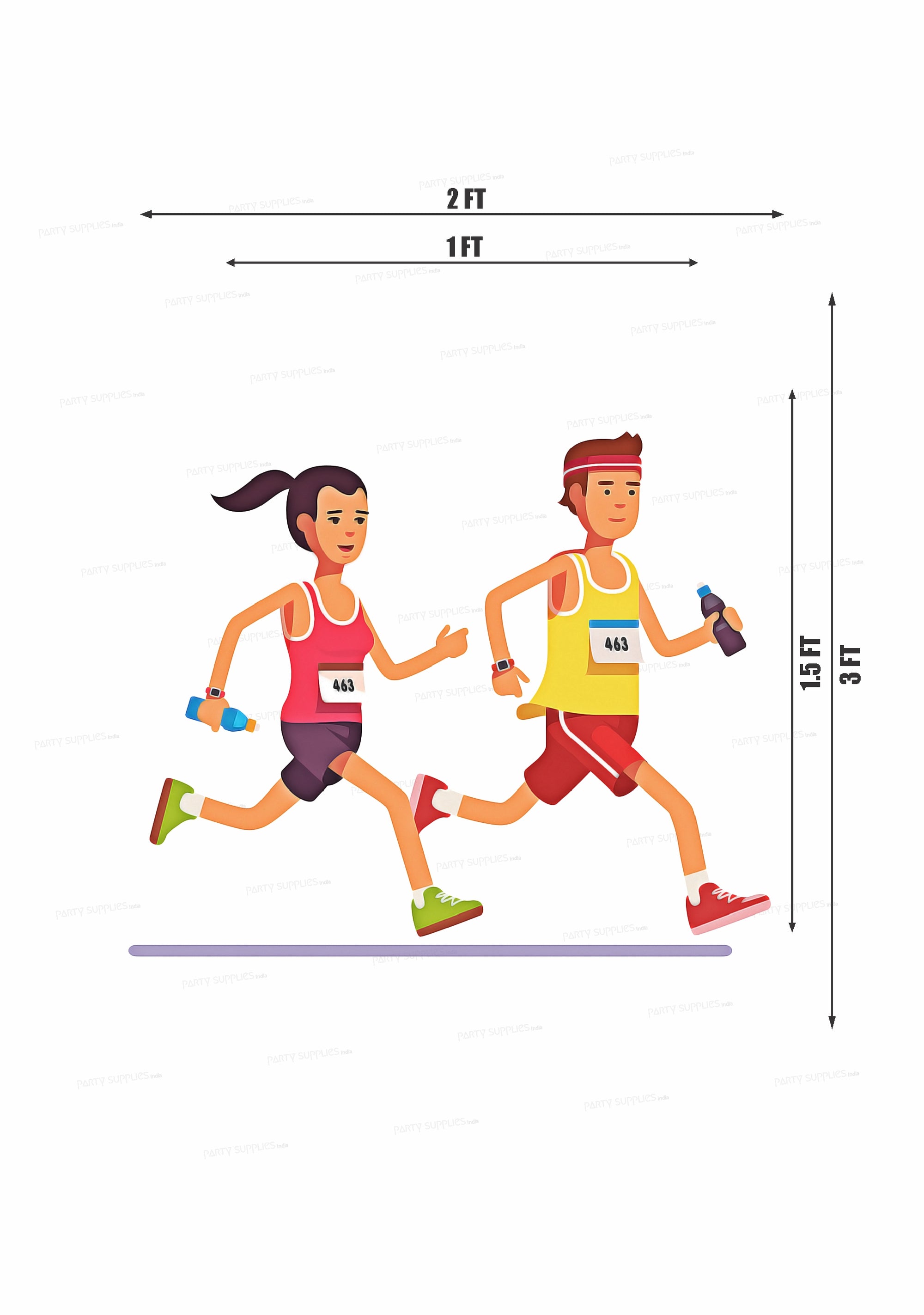 Marathon Theme Cutout - 08 | Birthday party decoration online – Party ...