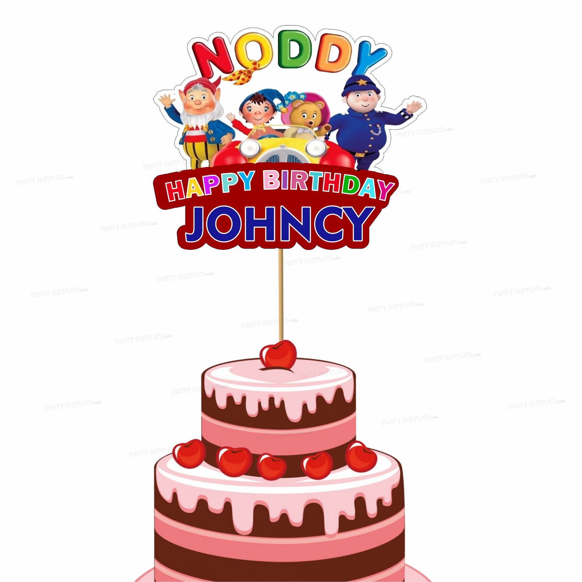 Noddy Theme Cake Topper | Birthday party celebration online – Party ...
