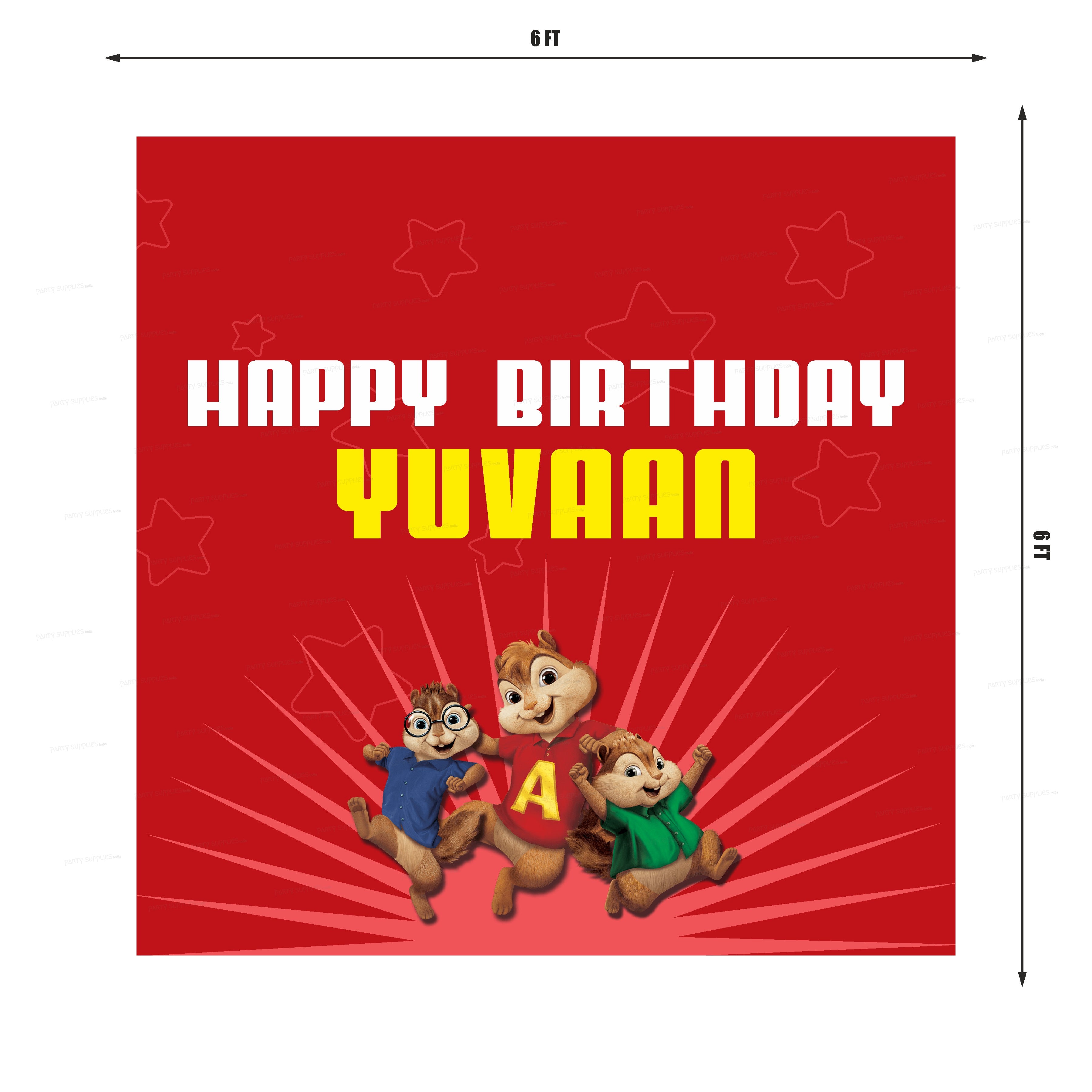 Alvin and Chipmunks Theme Premium Square Backdrop | Party supplie ...