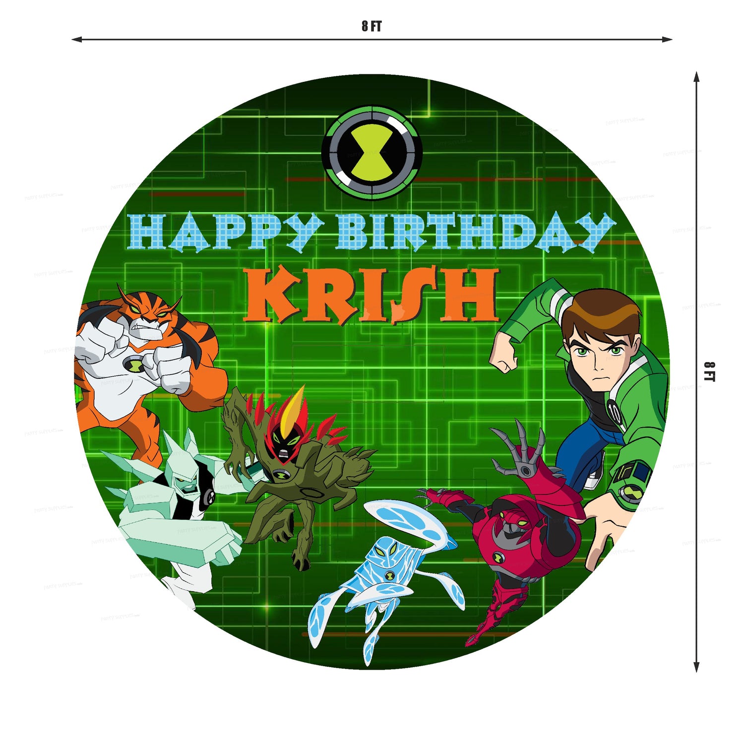 PSI Ben 10 Theme Round Backdrop | Party supplies online – Party ...