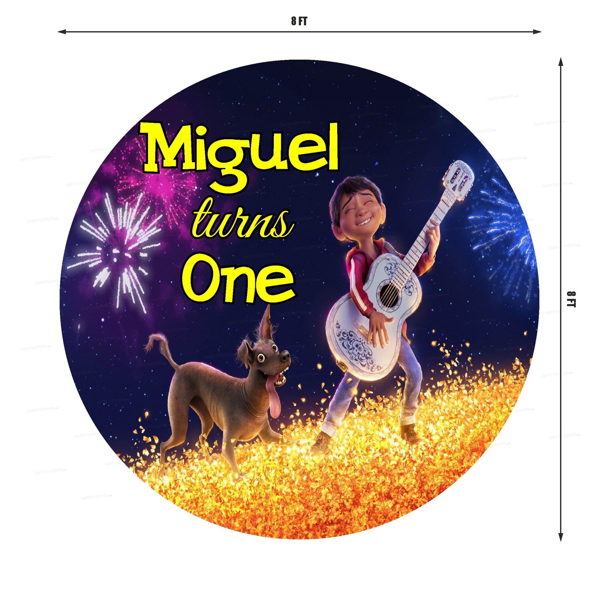 Coco Theme Classic Round Backdrop | Party supplies online – Party ...