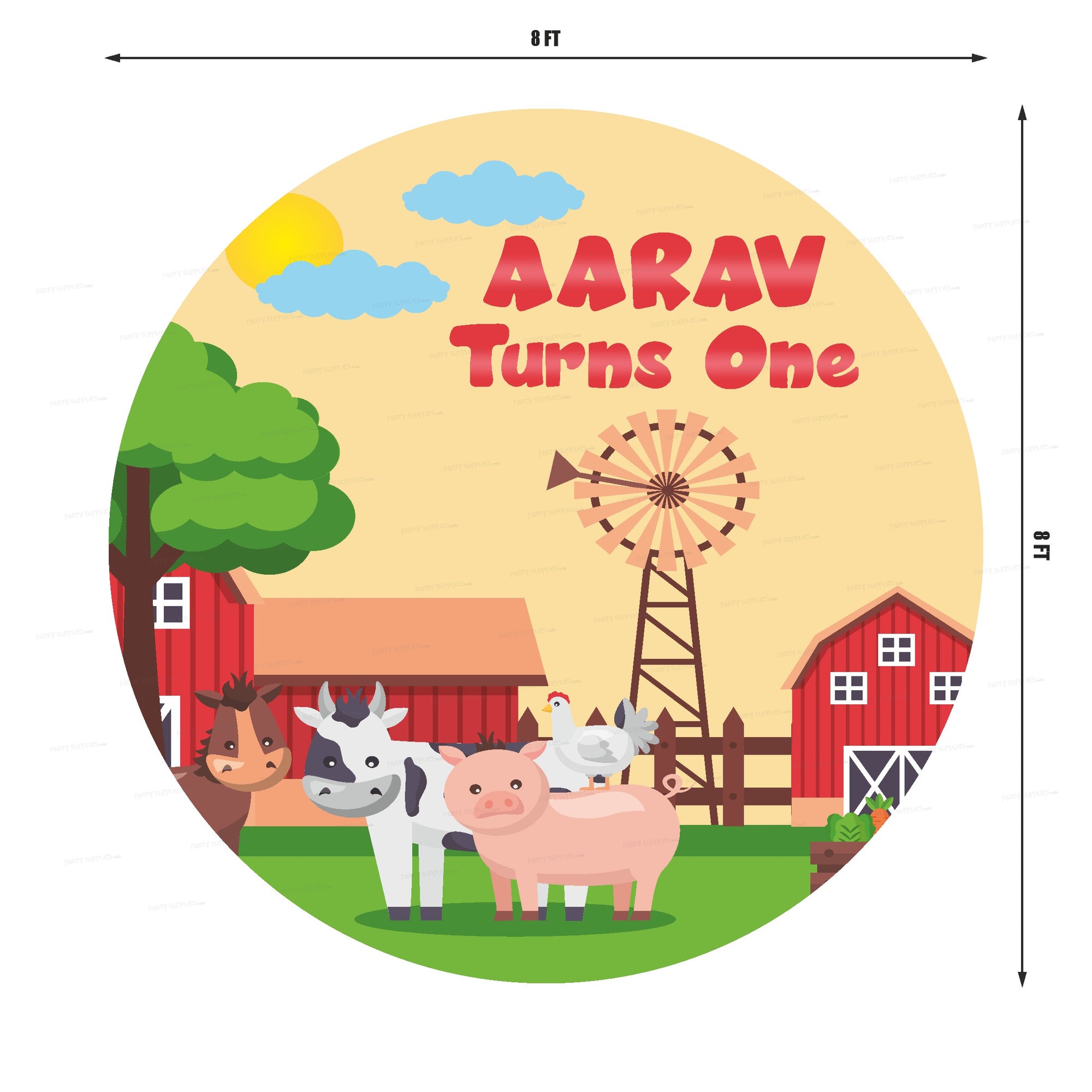 Farm Theme Backdrop | Birthday Party Supplies for Kids – Party Supplies ...