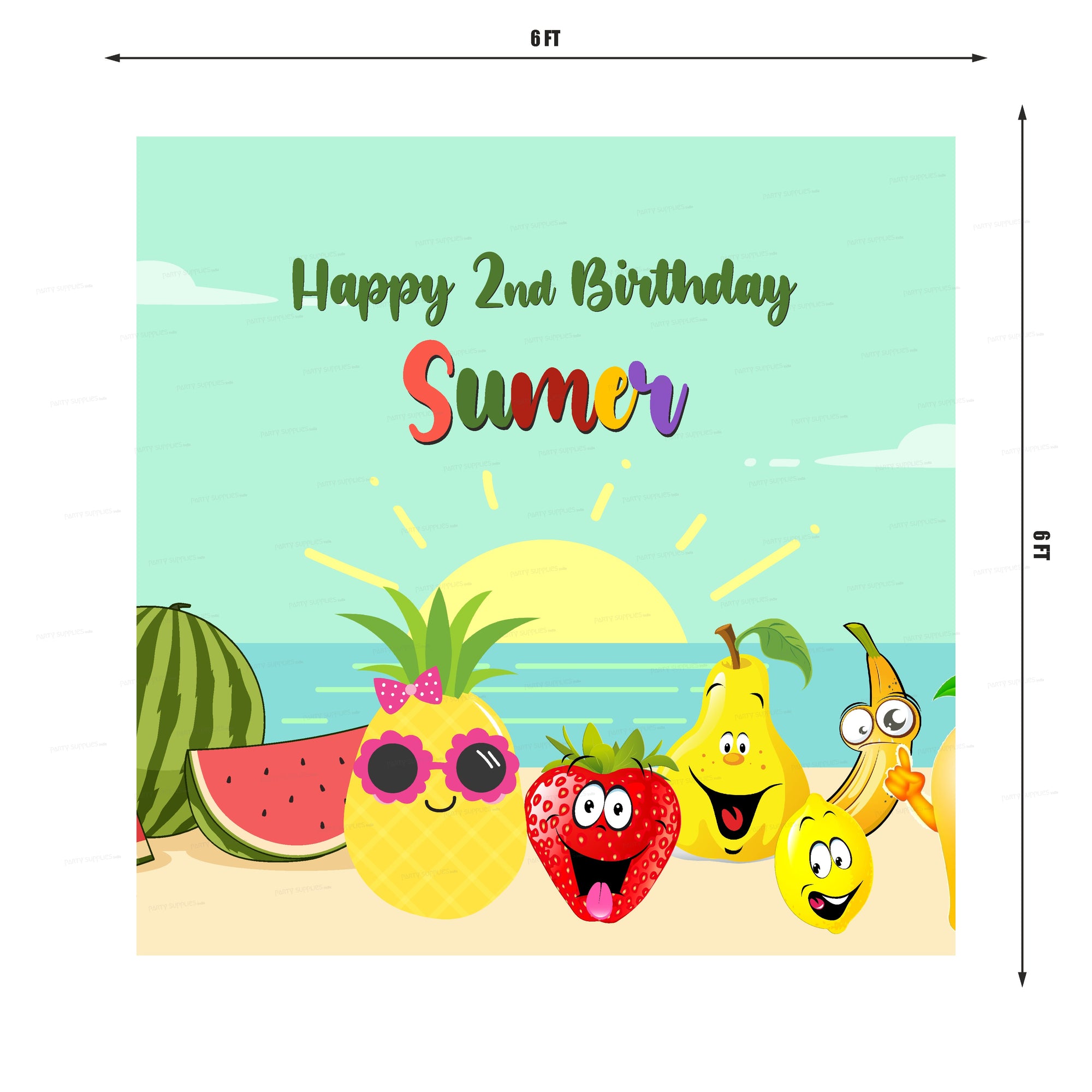 Fruits Theme Square Backdrop | Party supplies online – Party Supplies India