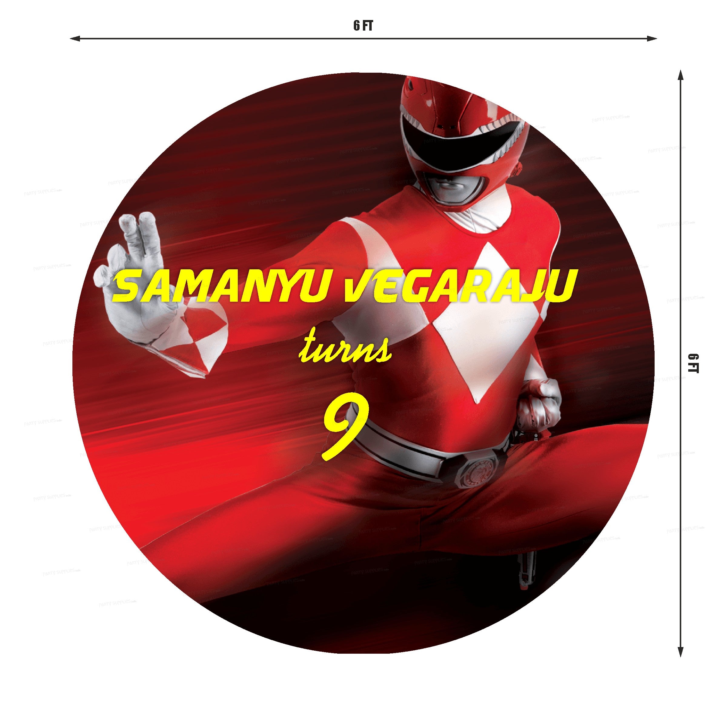 Power Rangers Theme Backdrop | Birthday Party Supplies India