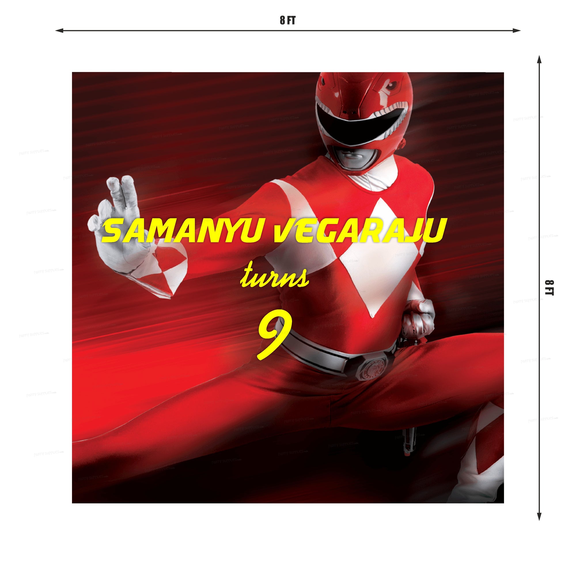 Power Rangers Theme Backdrop | Customized party supplies Online – Party ...