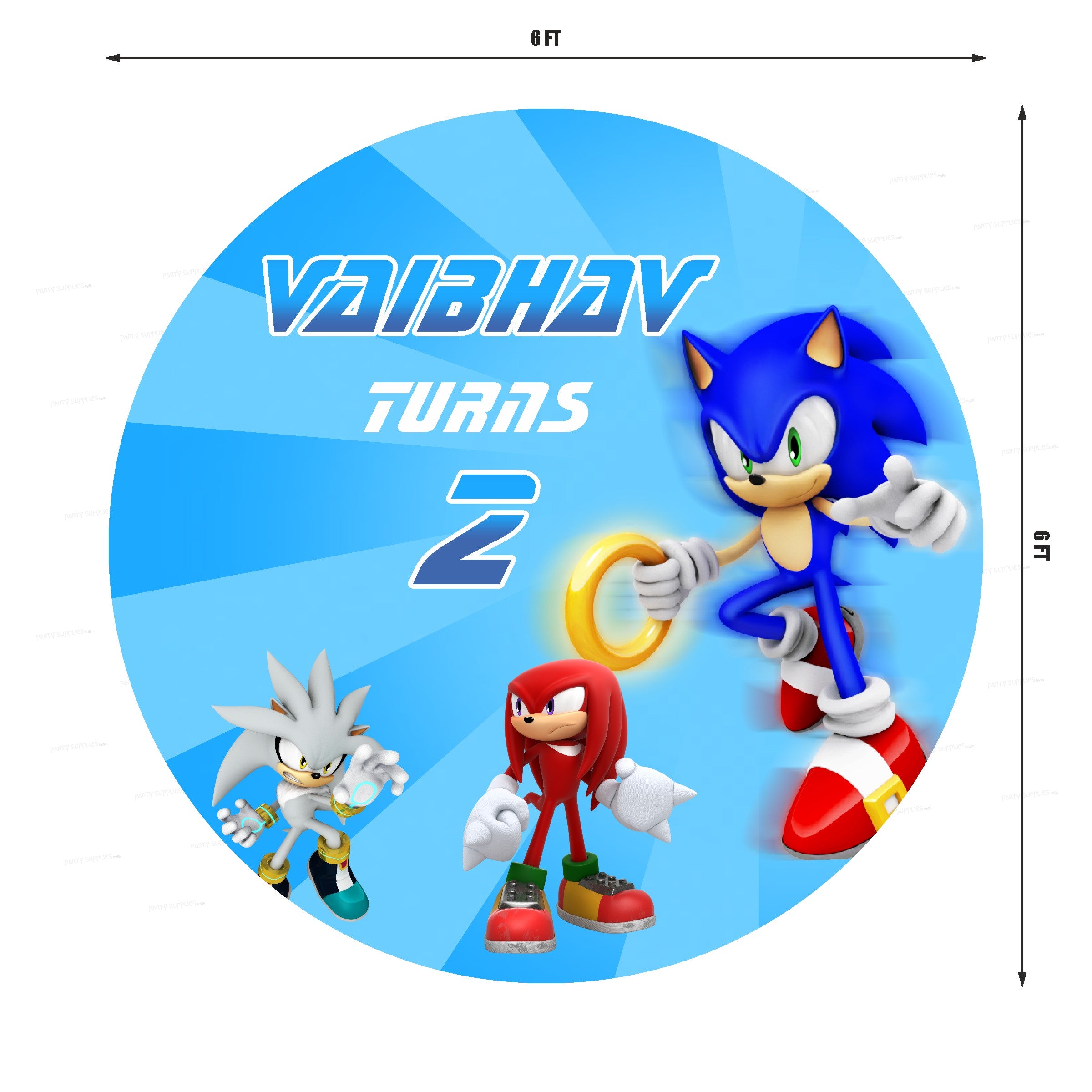 PSI Sonic the Hedgehog Theme Premium Backdrop | Party Supplies Online ...