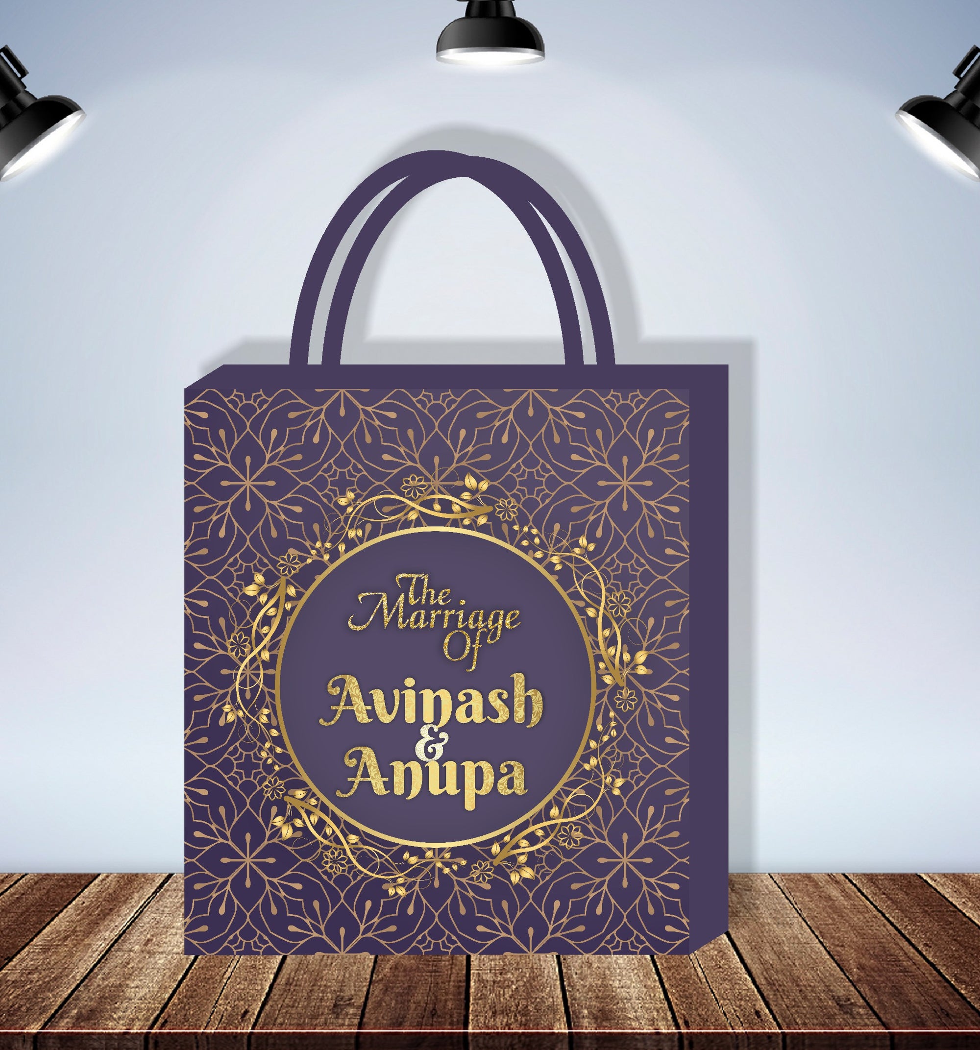 PSI Wedding Theme Personalized Return Gift Bag | Marriage Decorations – Party Supplies India
