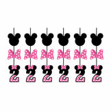 Minni Mouse Personalized Theme Combo Kits for Birthdays | Baby Name ...