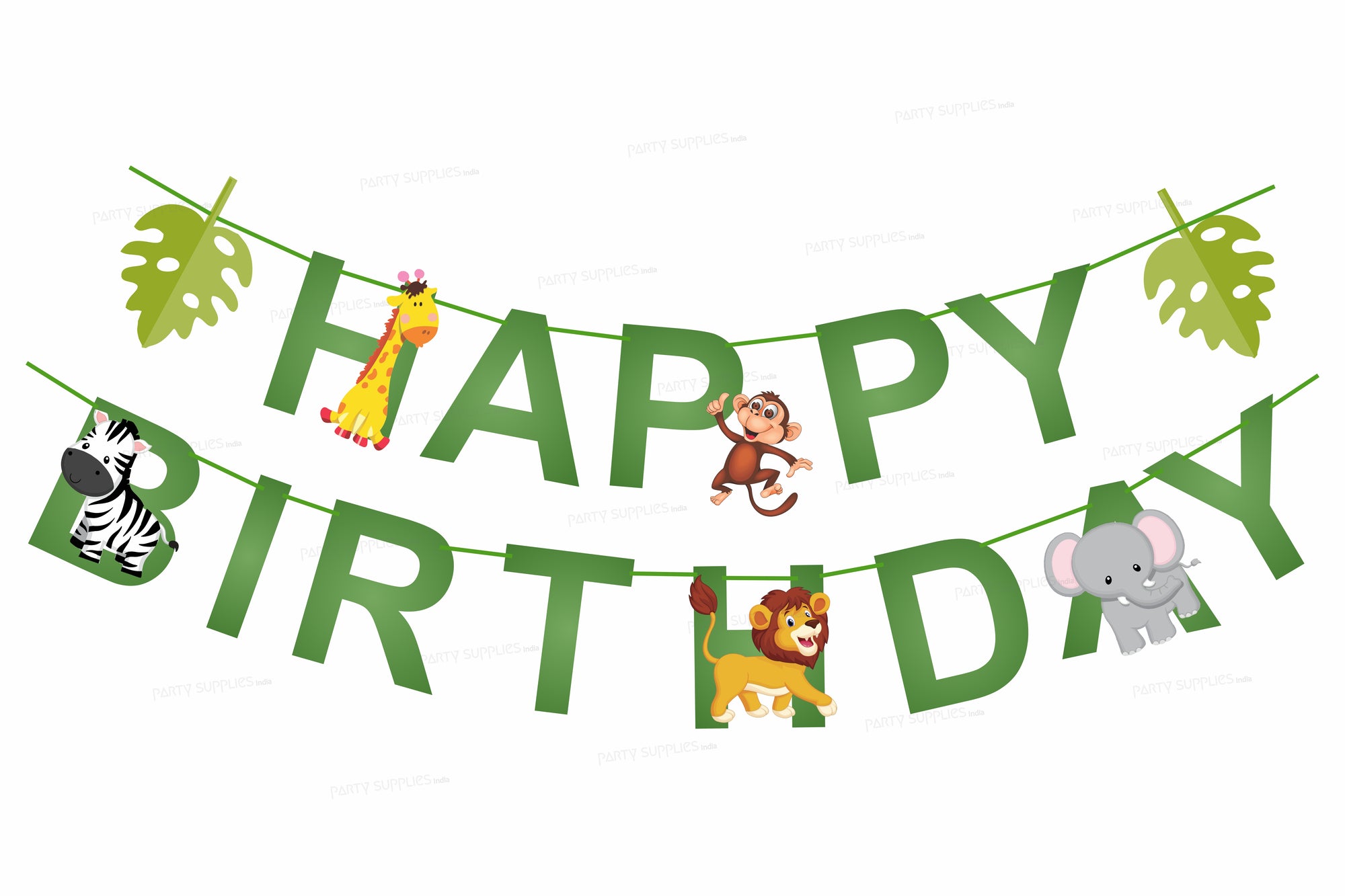 Jungle Personalized Theme Combo Kit for Birthday | Party Supply Online ...